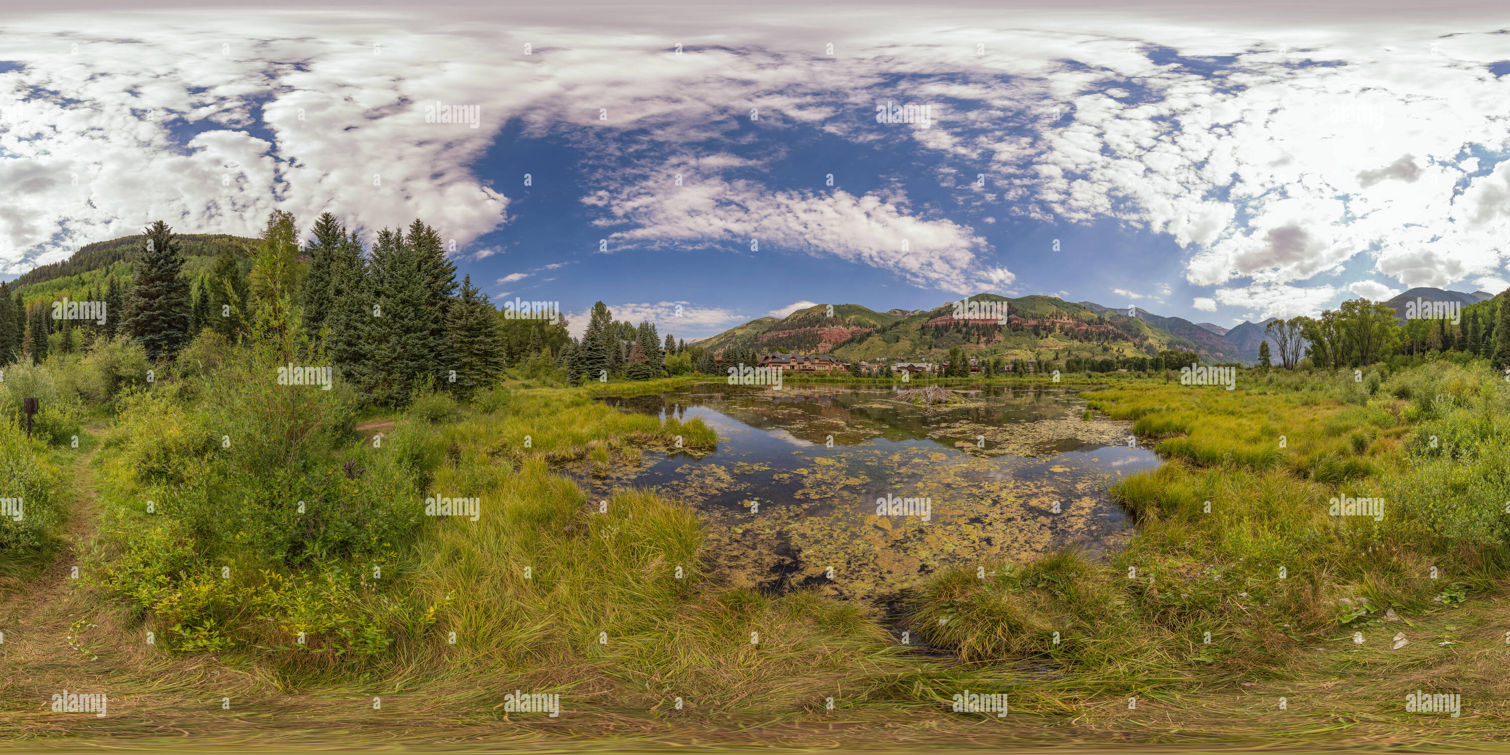 360° view of 360° view of Beaver Pond in Telluride, Colorado, featuring ...
