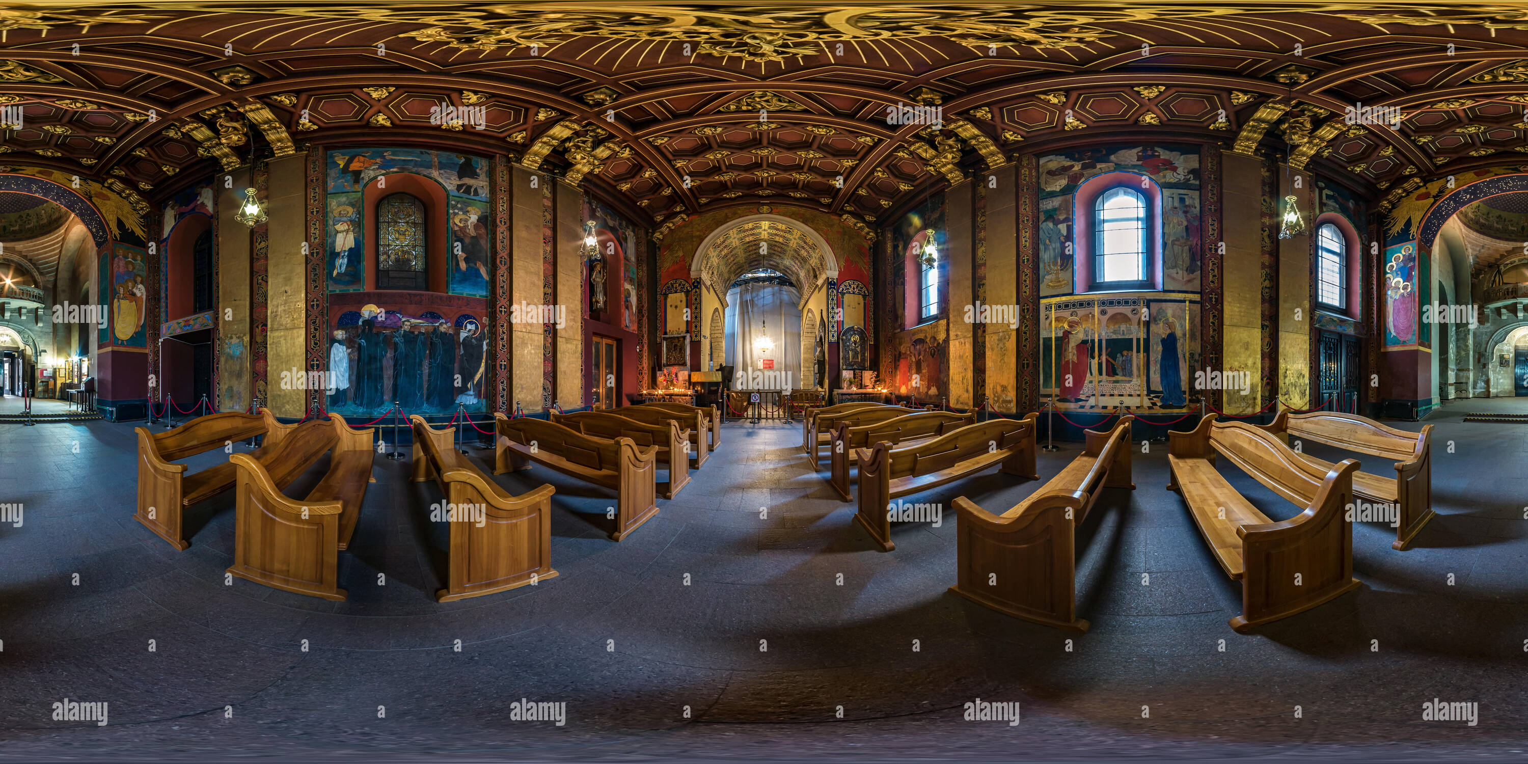 360° view of LVIV, UKRAINE - AUGUST 2019: Full spherical seamless hdri ...