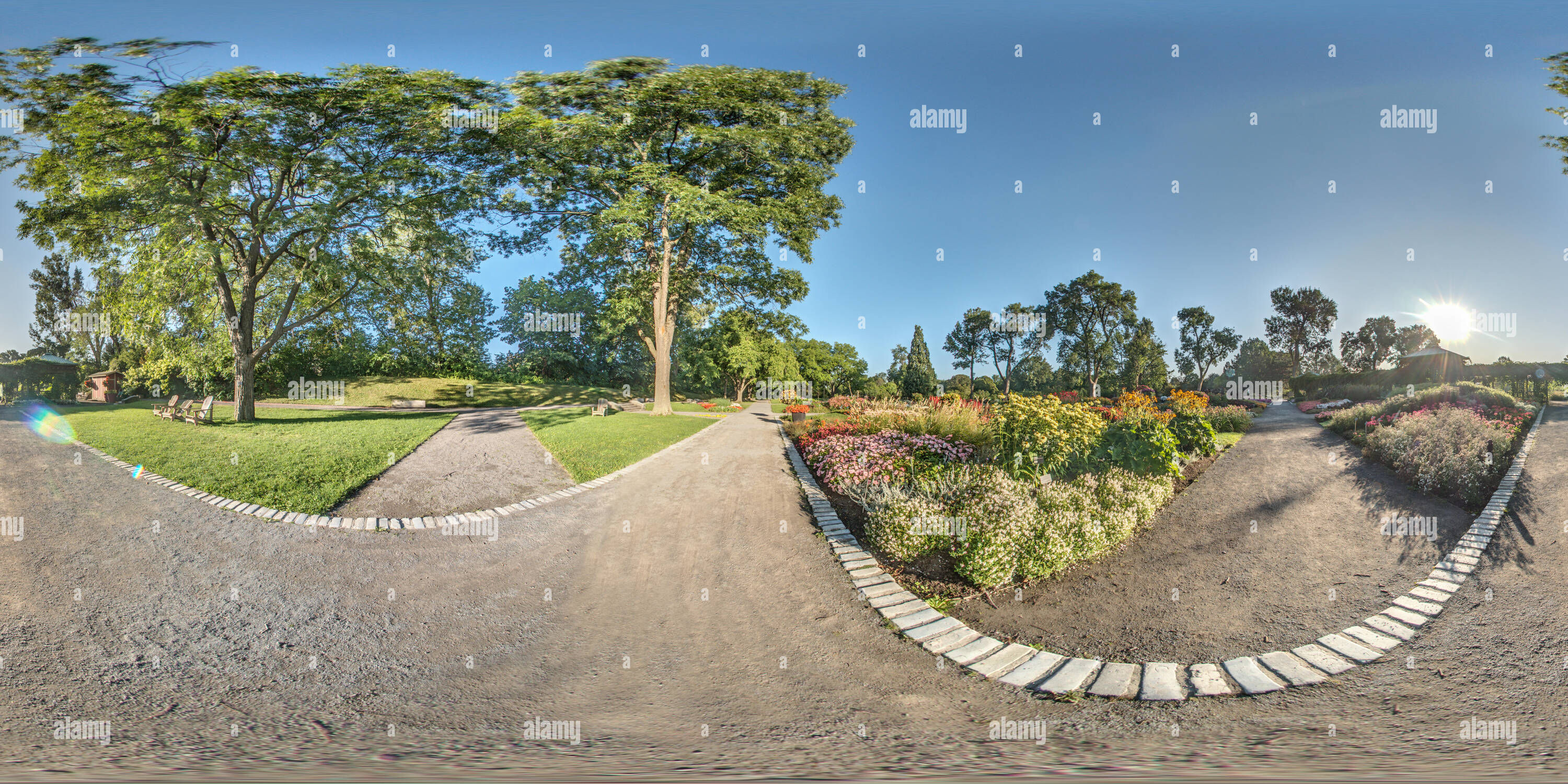 360° view of Garden of innovations - Montreal Botanical Garden - Alamy
