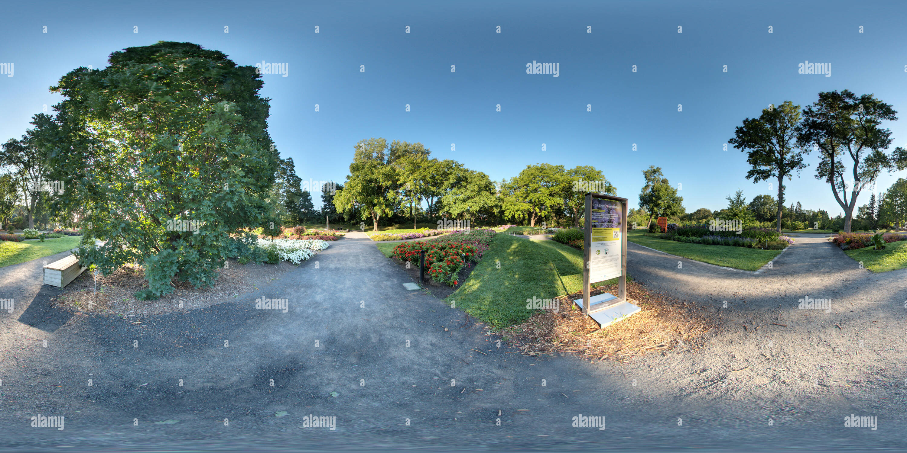 360° view of Garden of innovations - Montreal Botanical Garden - Alamy