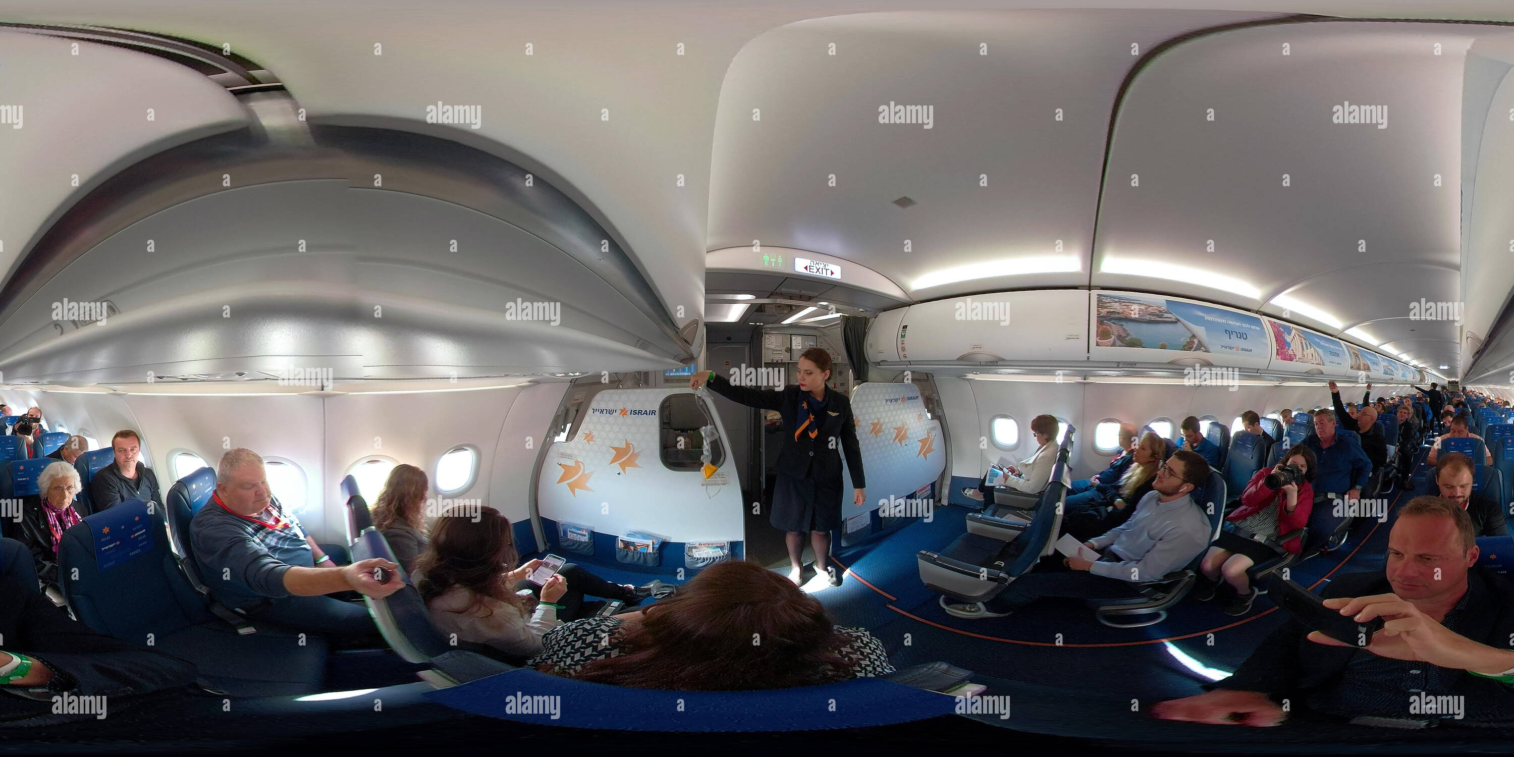 Stewardess flight safety cabin hi-res stock photography and images - Alamy