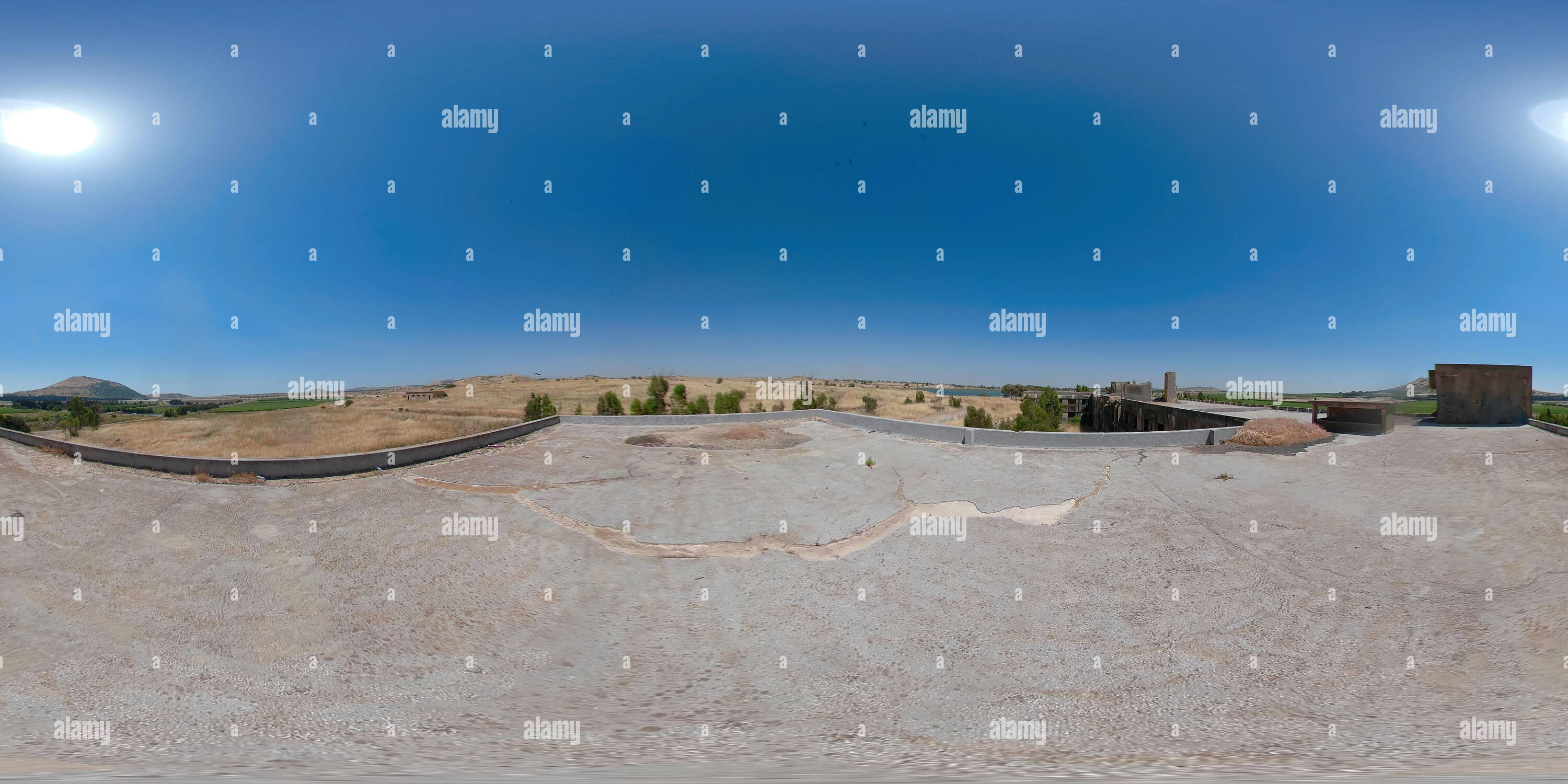 360° view of The roof at the Syrian command centre building in Quneitra ...