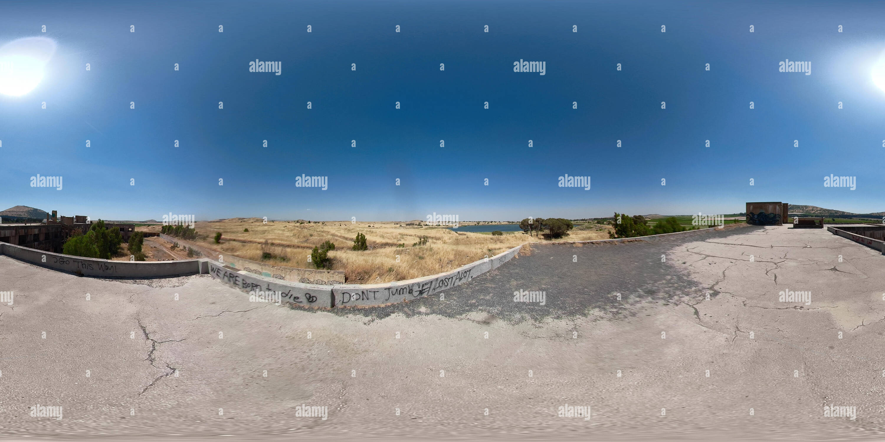 360° view of The roof at the Syrian command centre building in Quneitra ...