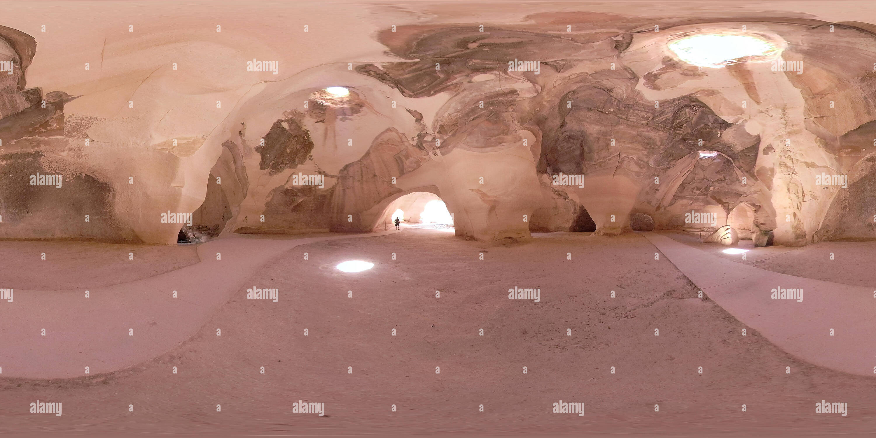 360° view of The Bell Caves, huge quarries creating a warren of hollow ...