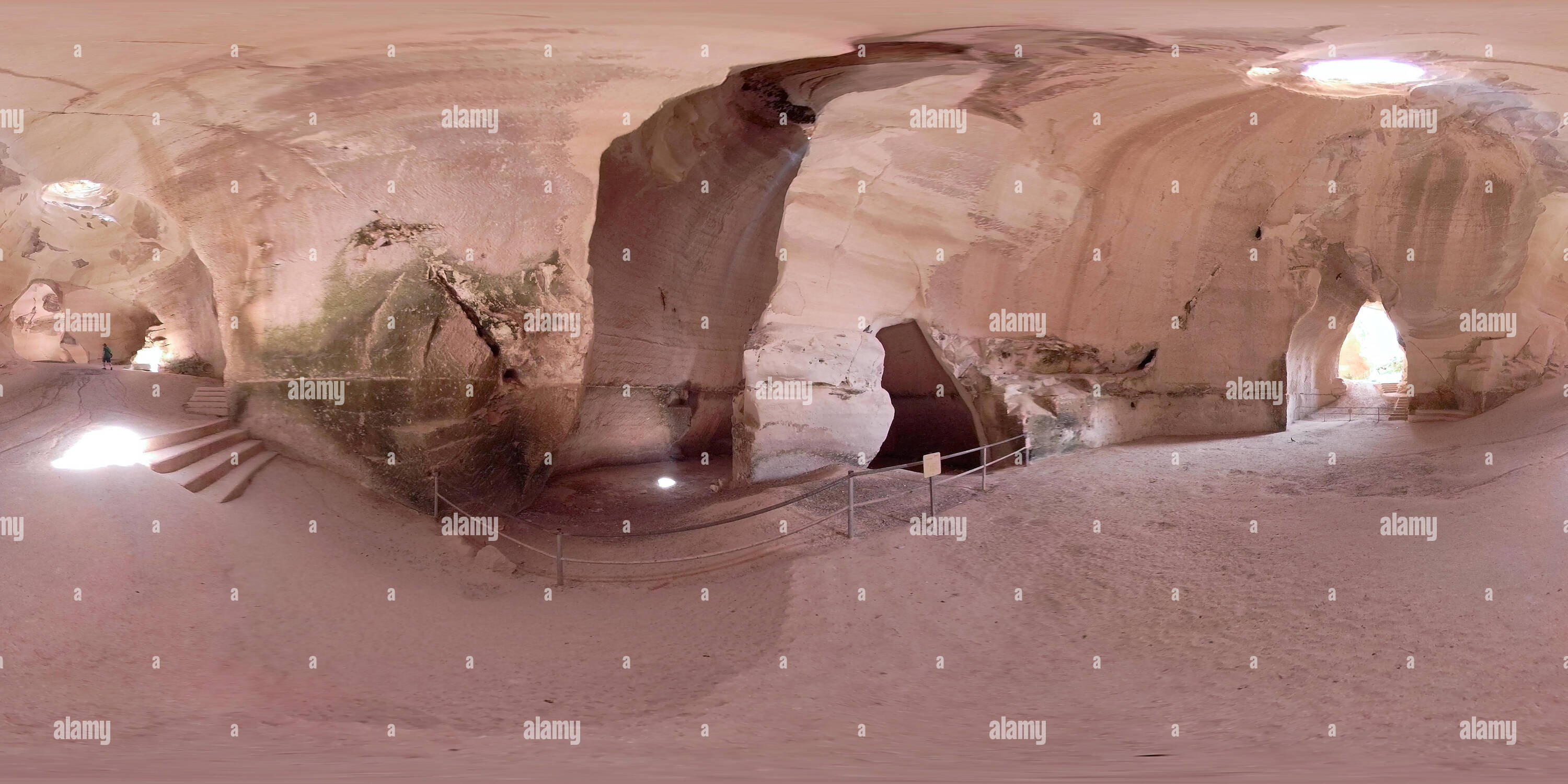 360° view of The Bell Caves, huge quarries creating a warren of hollow ...