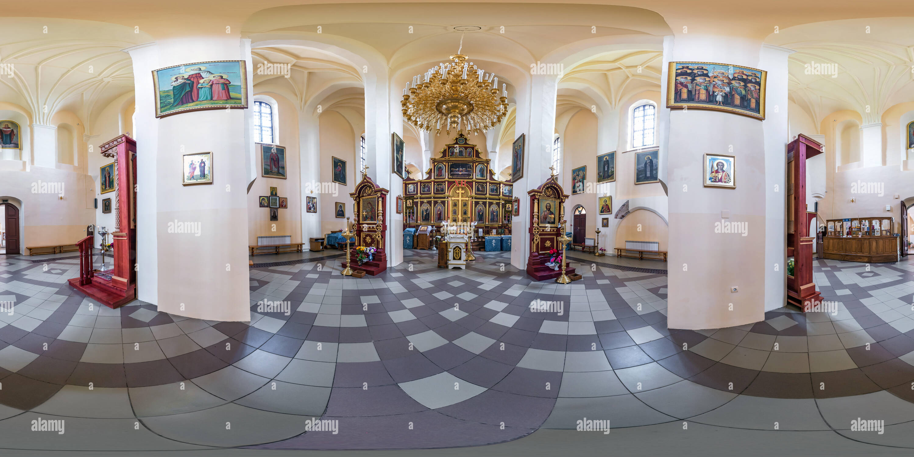 360° view of NOVOGRUDOK, BELARUS - SEPTEMBER, 2019: Full seamless hdri ...