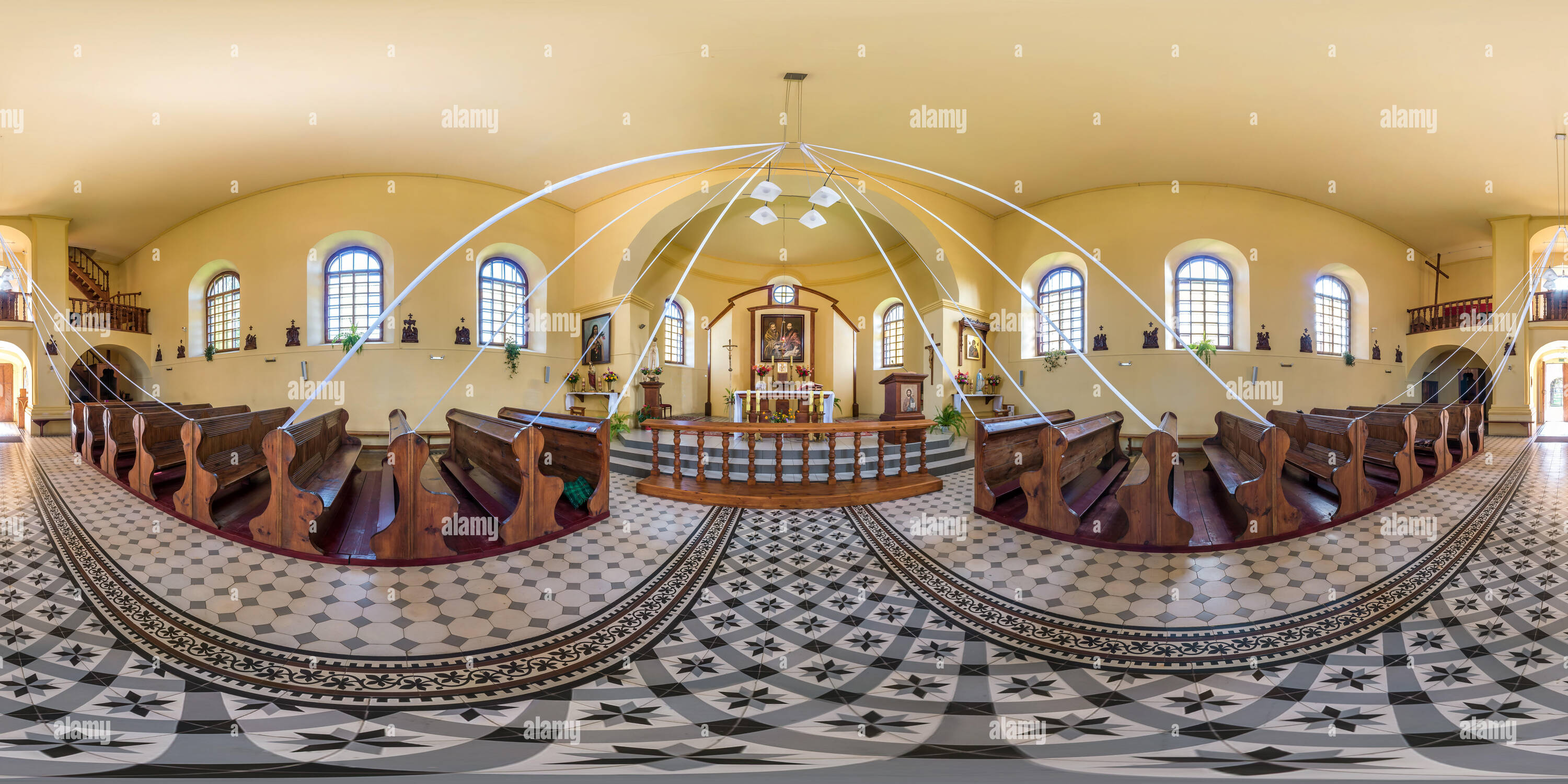 360° view of IZABELIN,BELARUS - SEPTEMBER 2019: Full spherical seamless ...