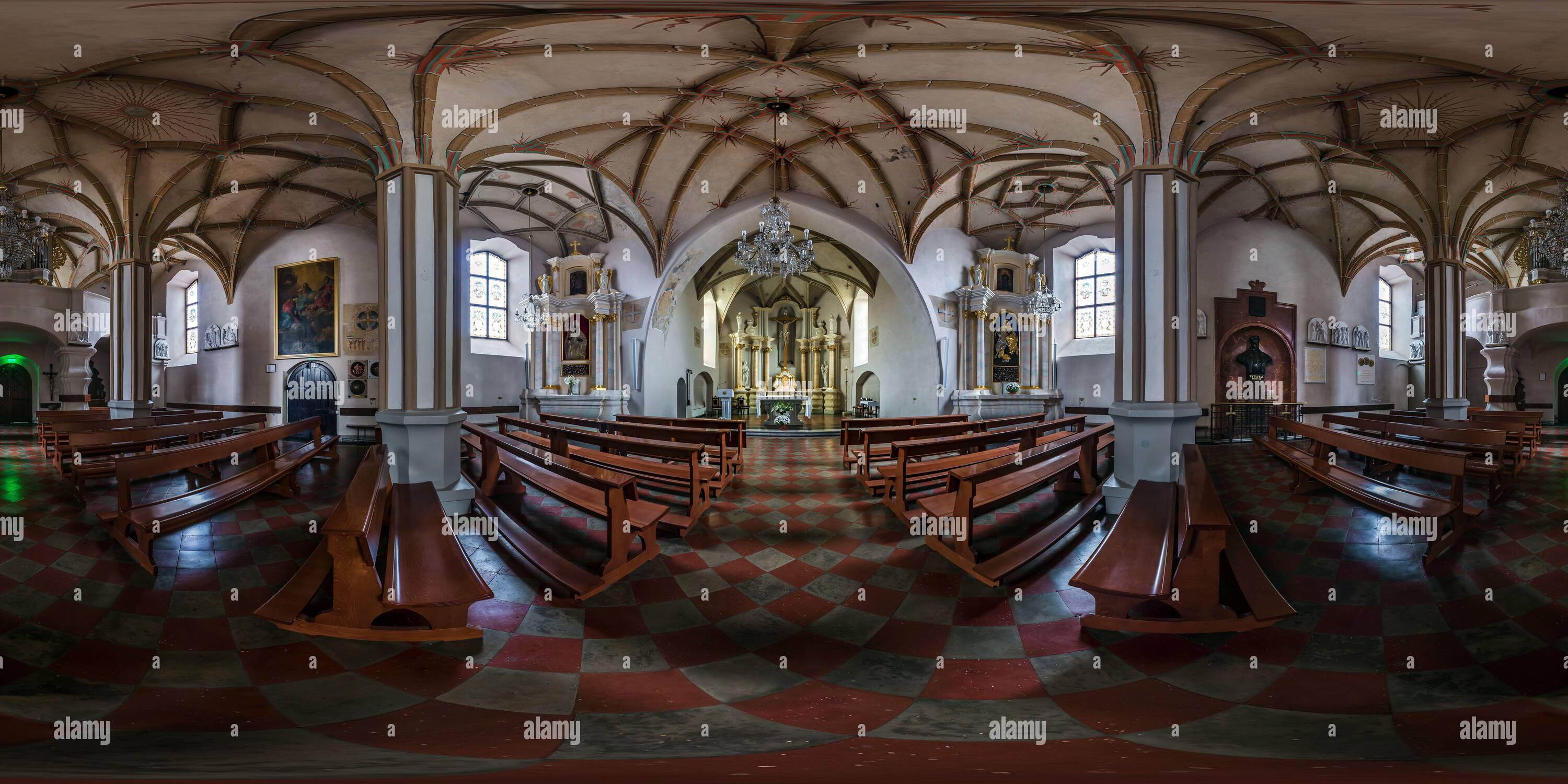 360° view of VILNIUS, LITHIUANIA - AUGUST 2019: Full spherical seamless ...