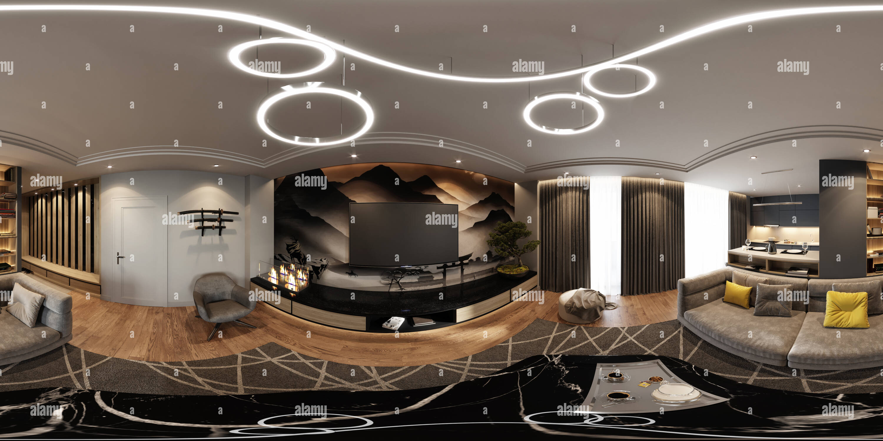 360° view of Design Interior - Alamy