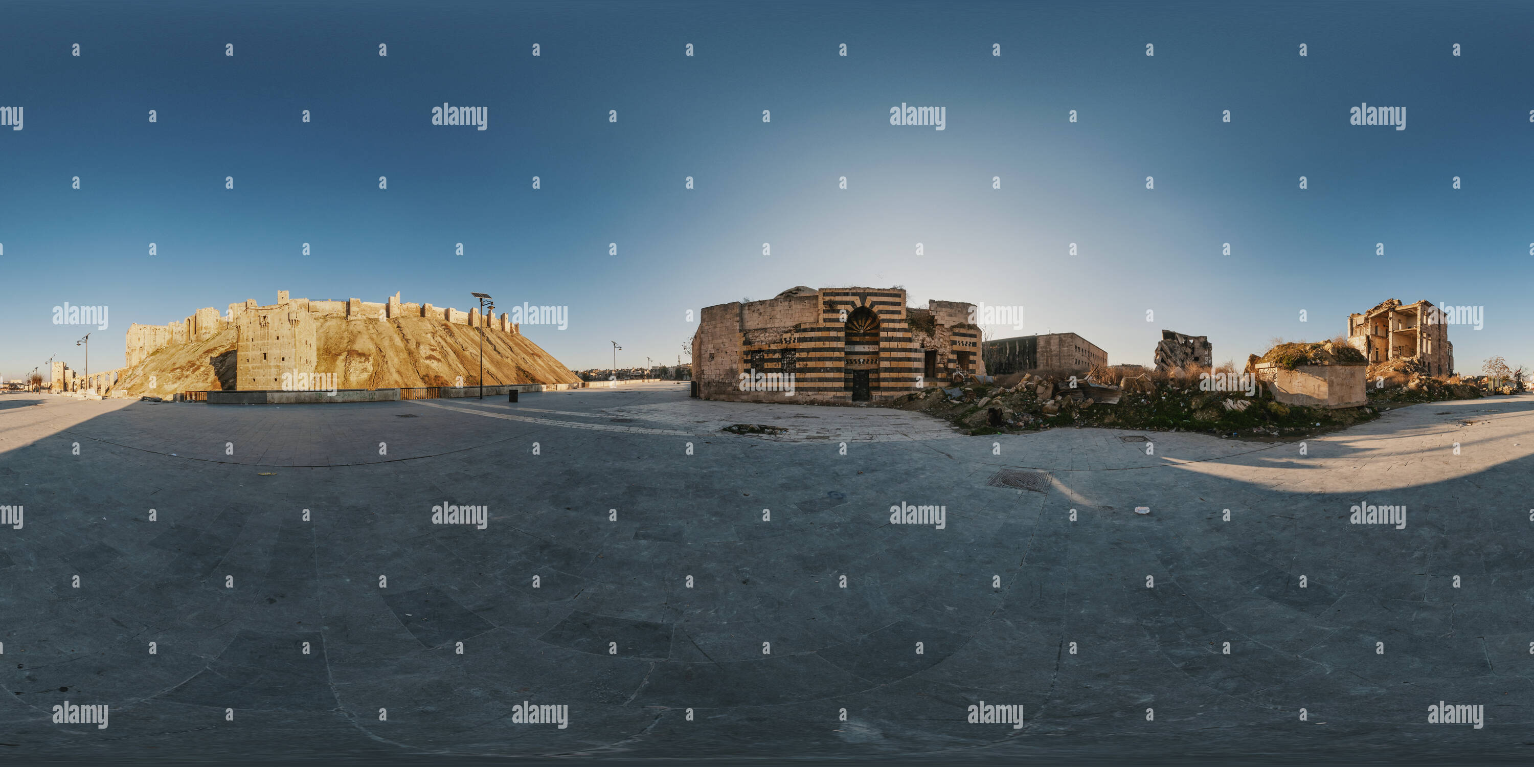 360° view of Around the Citadel of Aleppo - Alamy
