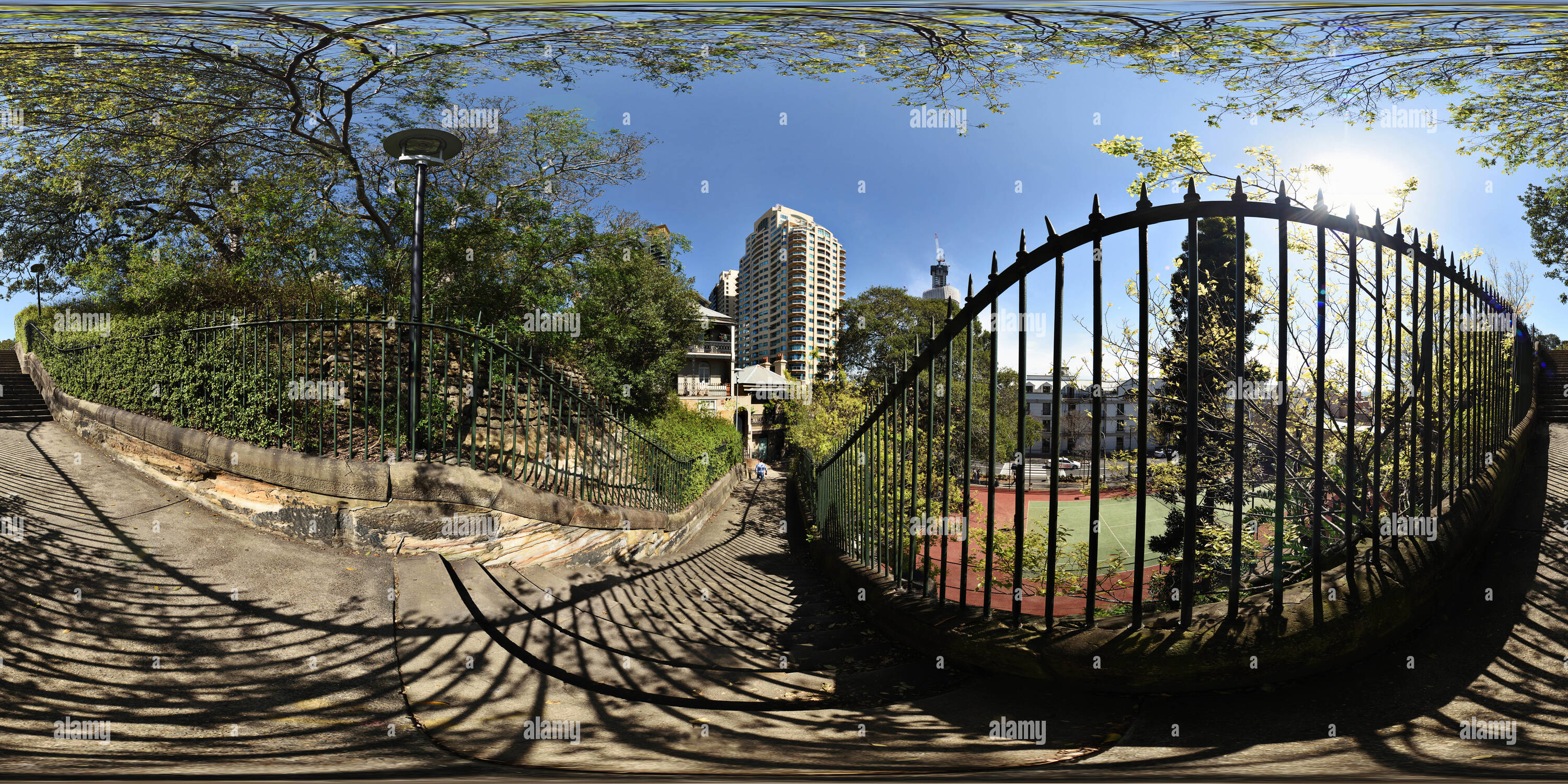 360° view of Agar Stairs, Observatory Hill, Sydney - Alamy