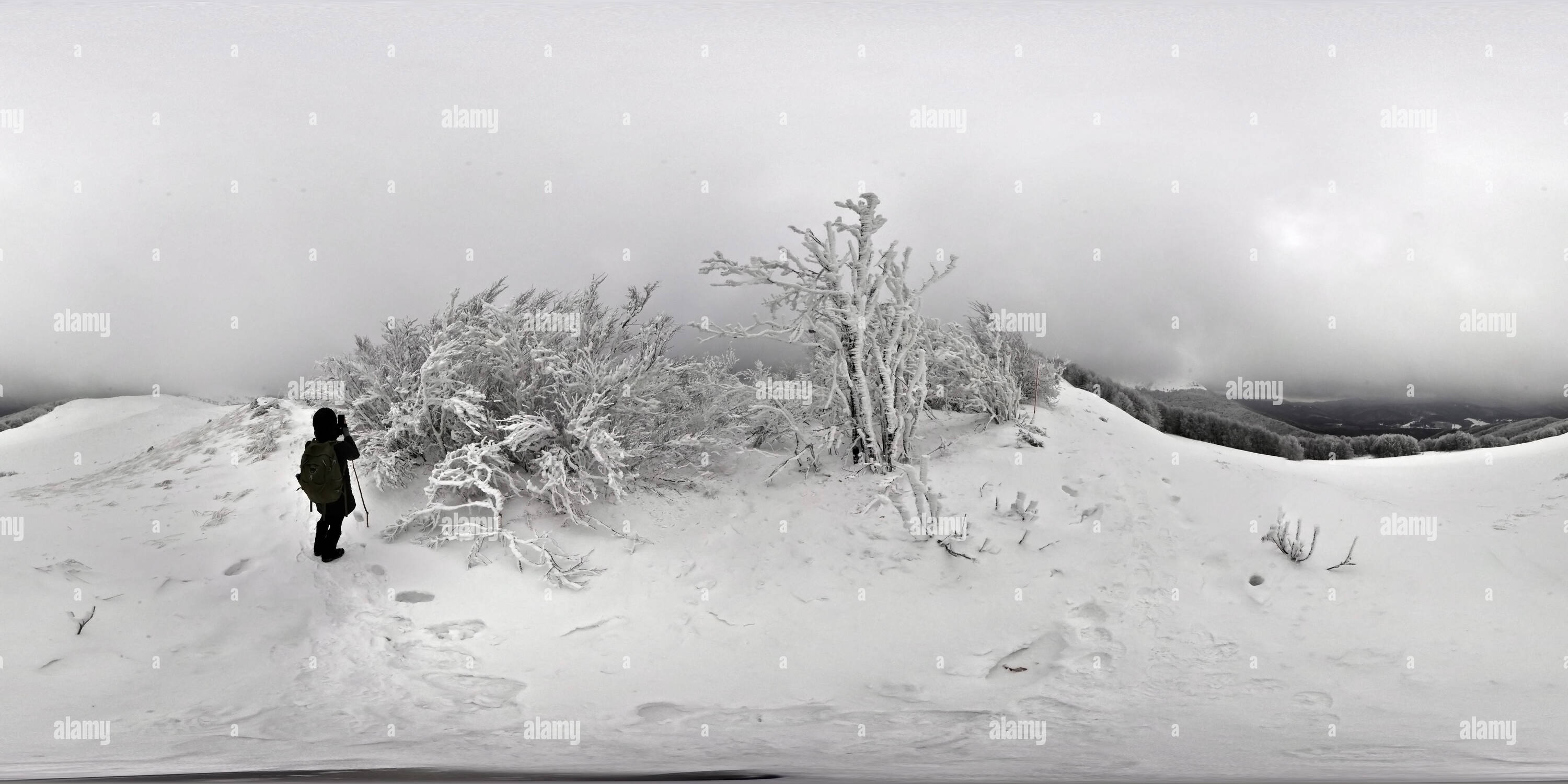 360° view of Winter Wonderland at Szare Berdo - Alamy