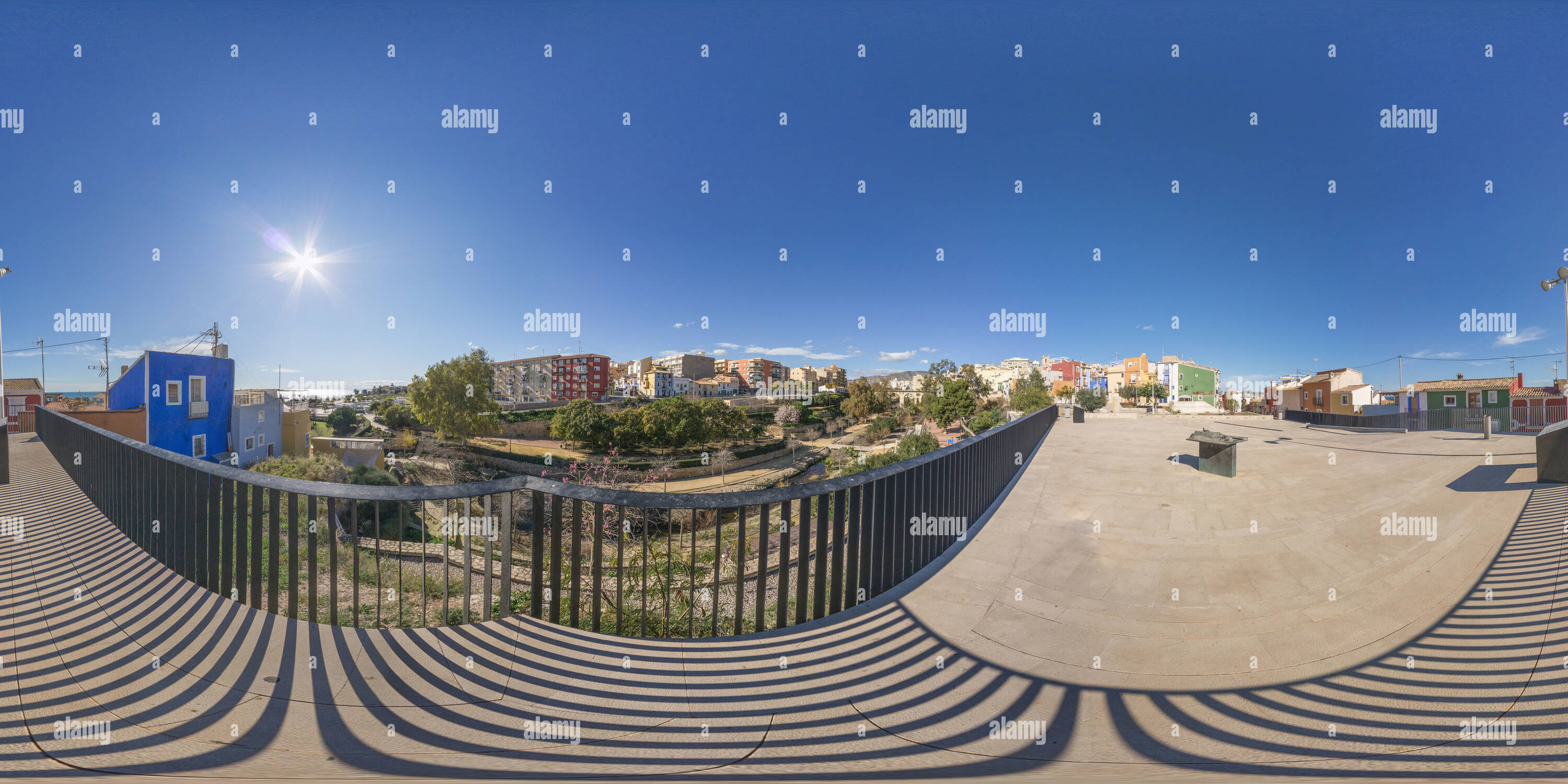 360° view of Plaza del Castell - Alamy