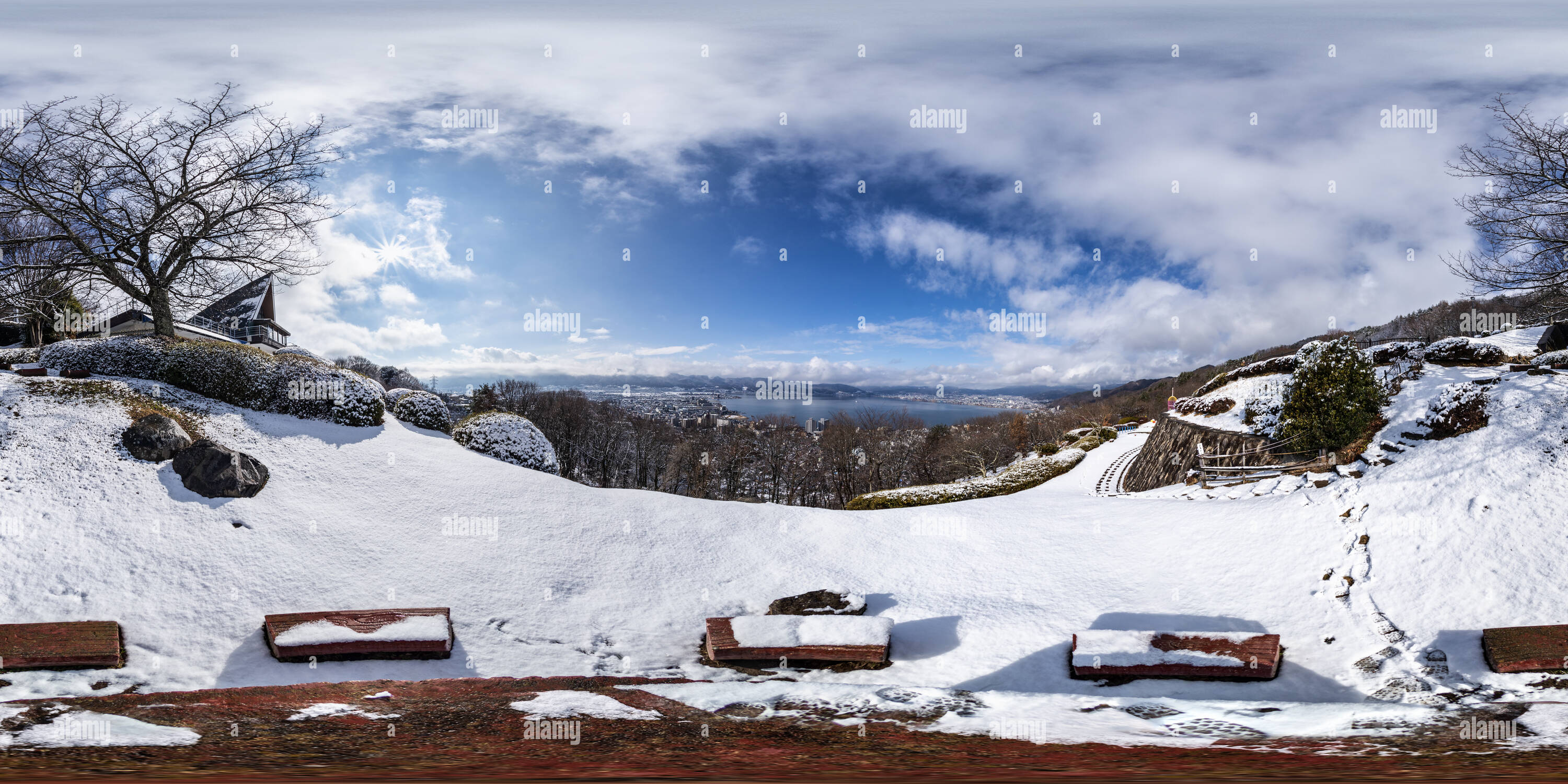 360° view of Suwa Tateishi Park(諏訪湖立石公園2), Nagano, JP - Alamy