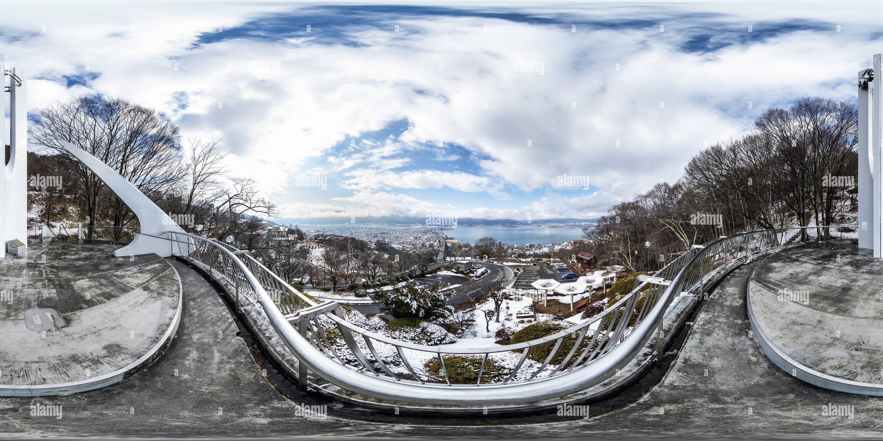 360° view of Suwa Tateishi Park(諏訪湖立石公園高層觀景台), Nagano, JP - Alamy