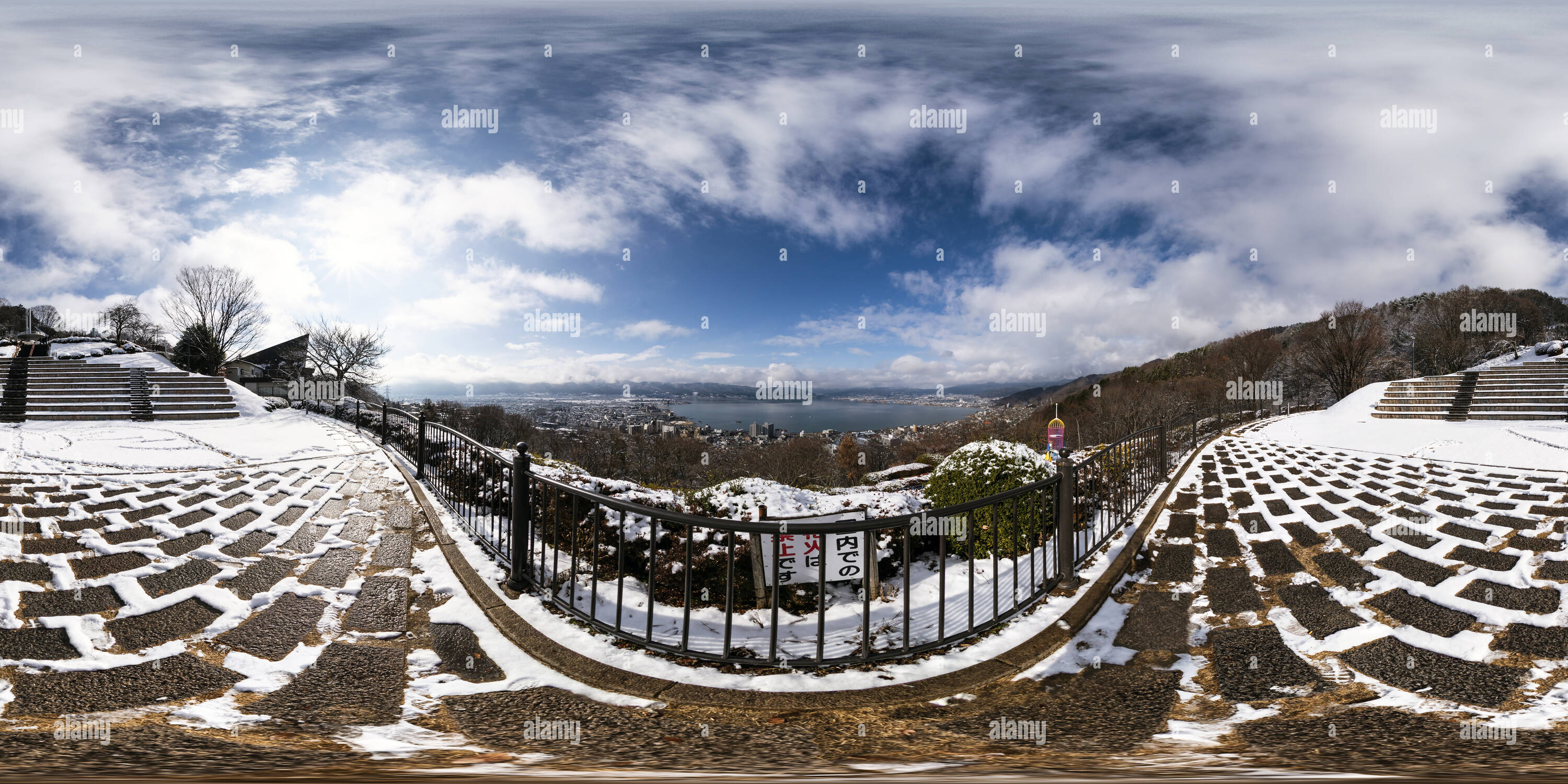 360° view of Suwa Tateishi Park(諏訪湖立石公園), JP - Alamy