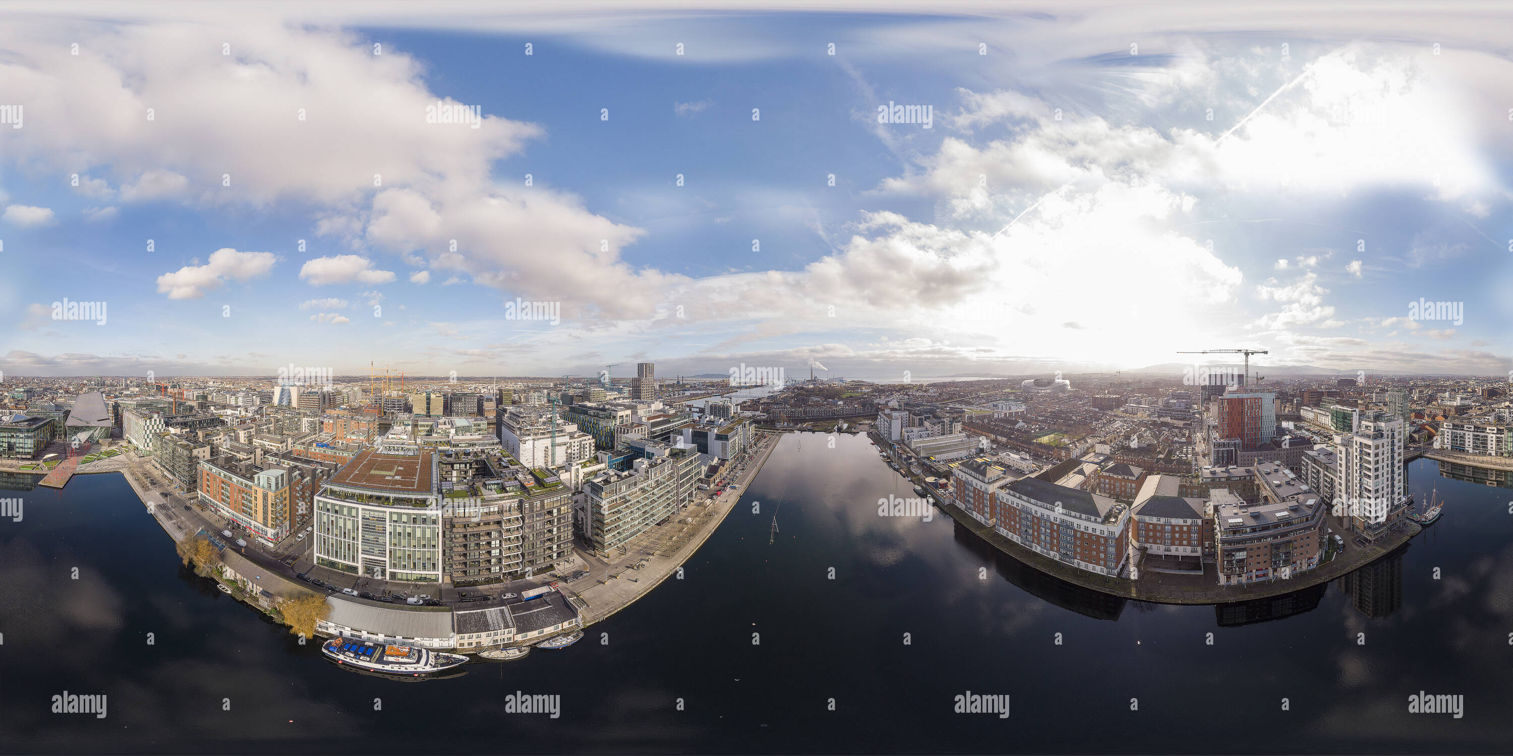 360° view of Grand Canal Dock - Alamy