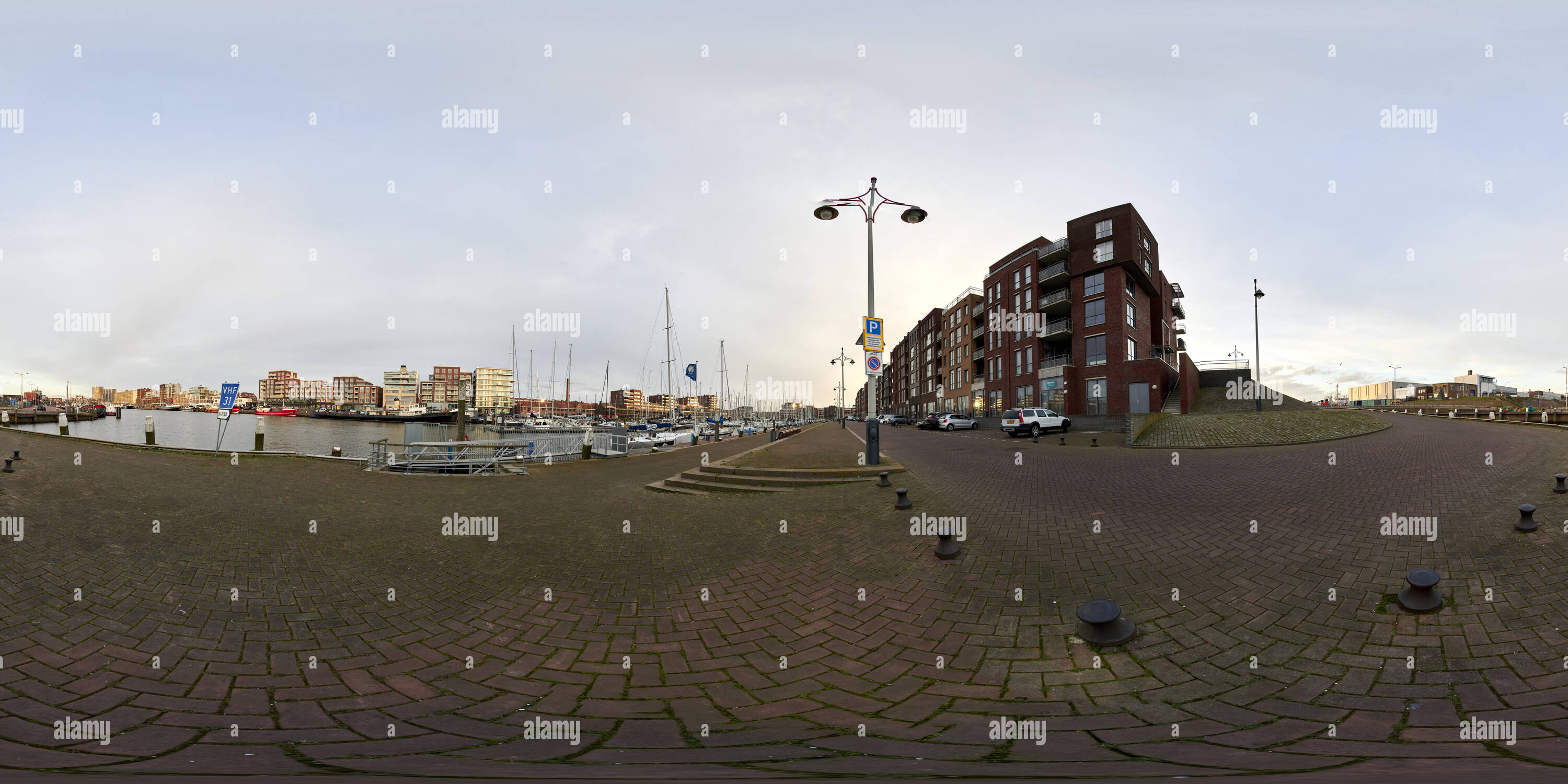 360° view of Harbour Scheveningen 20 03 01 159 Panorama - Alamy