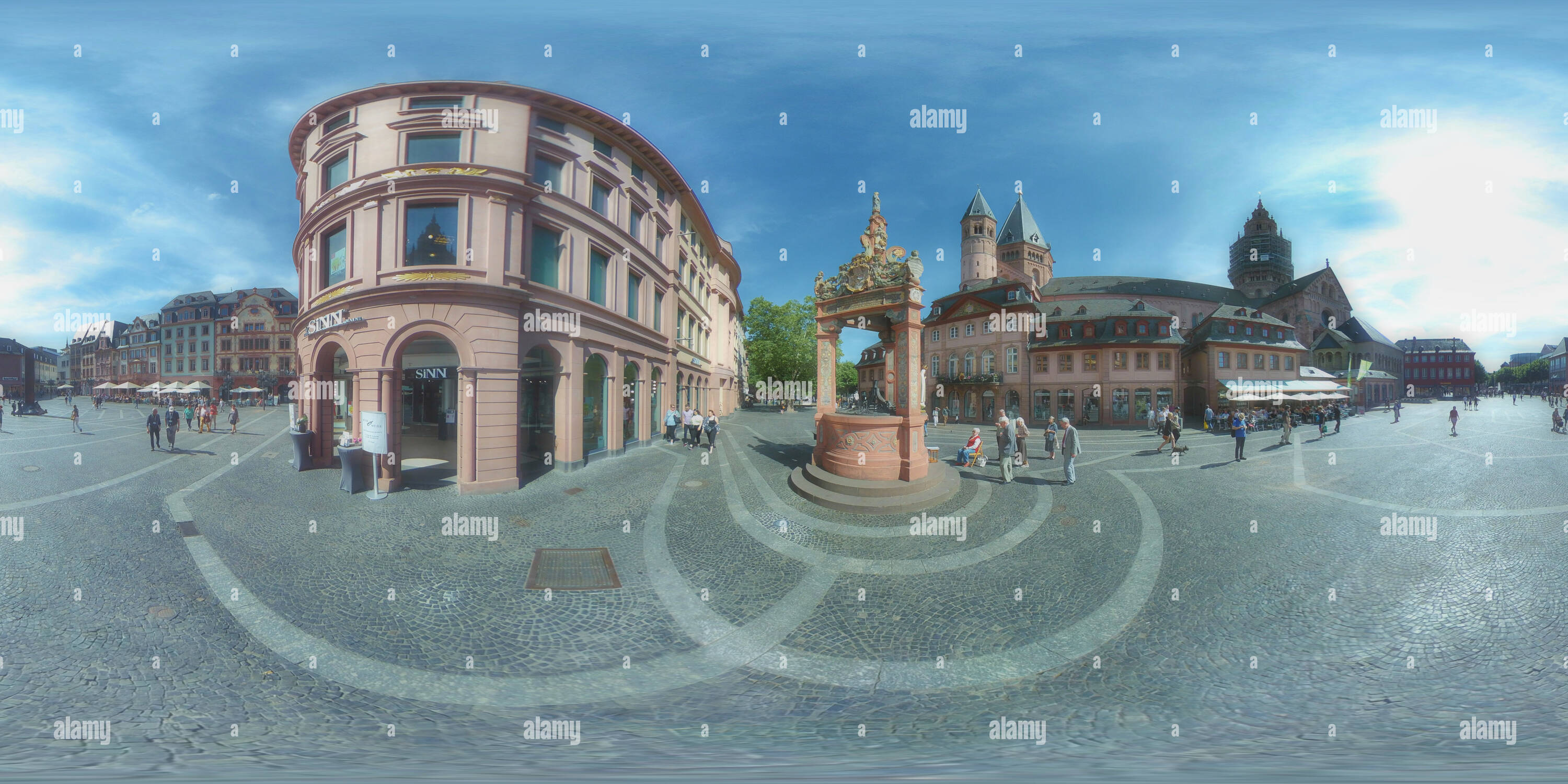 360° view of Markt square, Mainz - Alamy