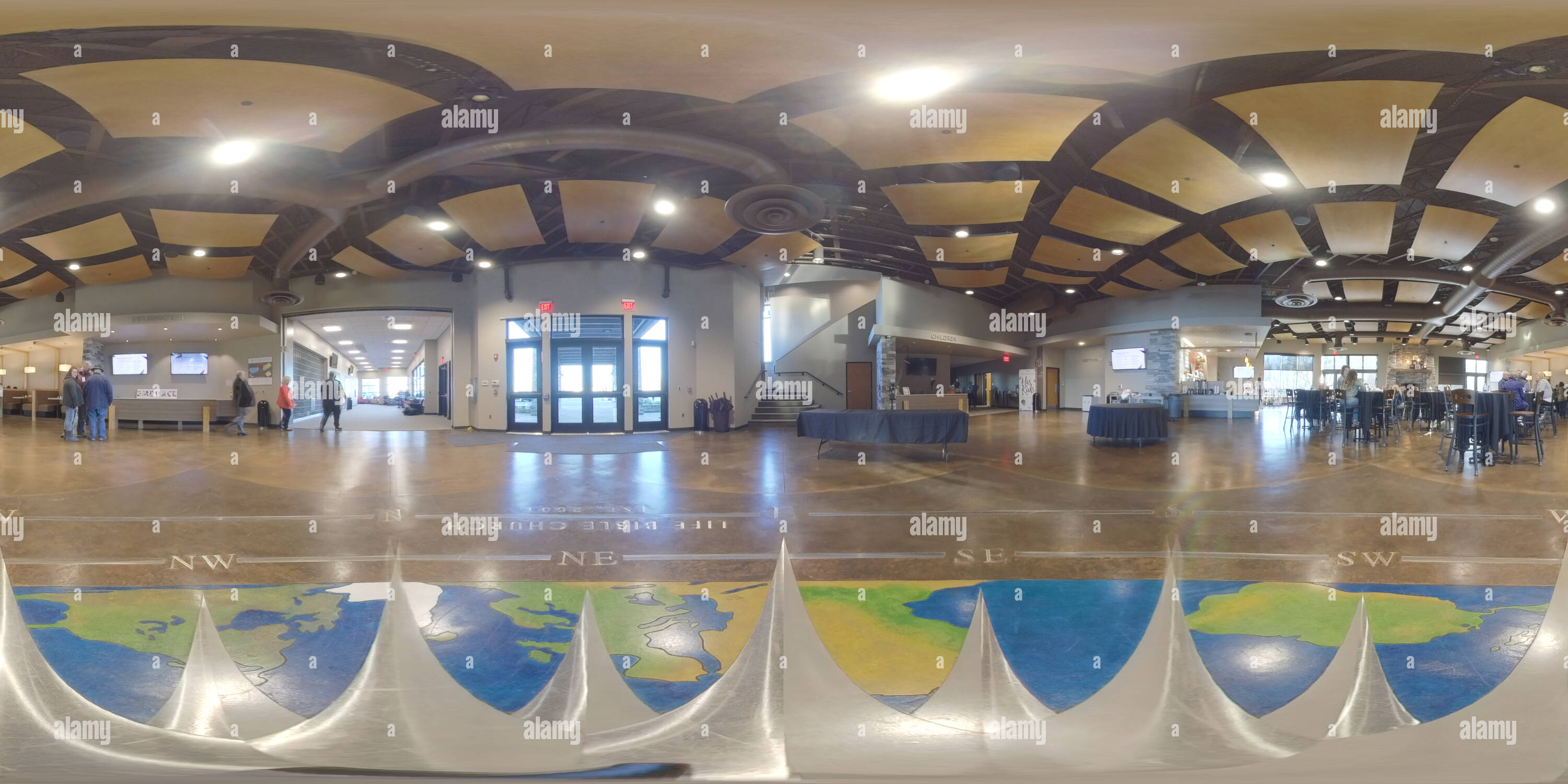 360° view of Life Bible Church Lobby - Harrisburg Oregon - Alamy