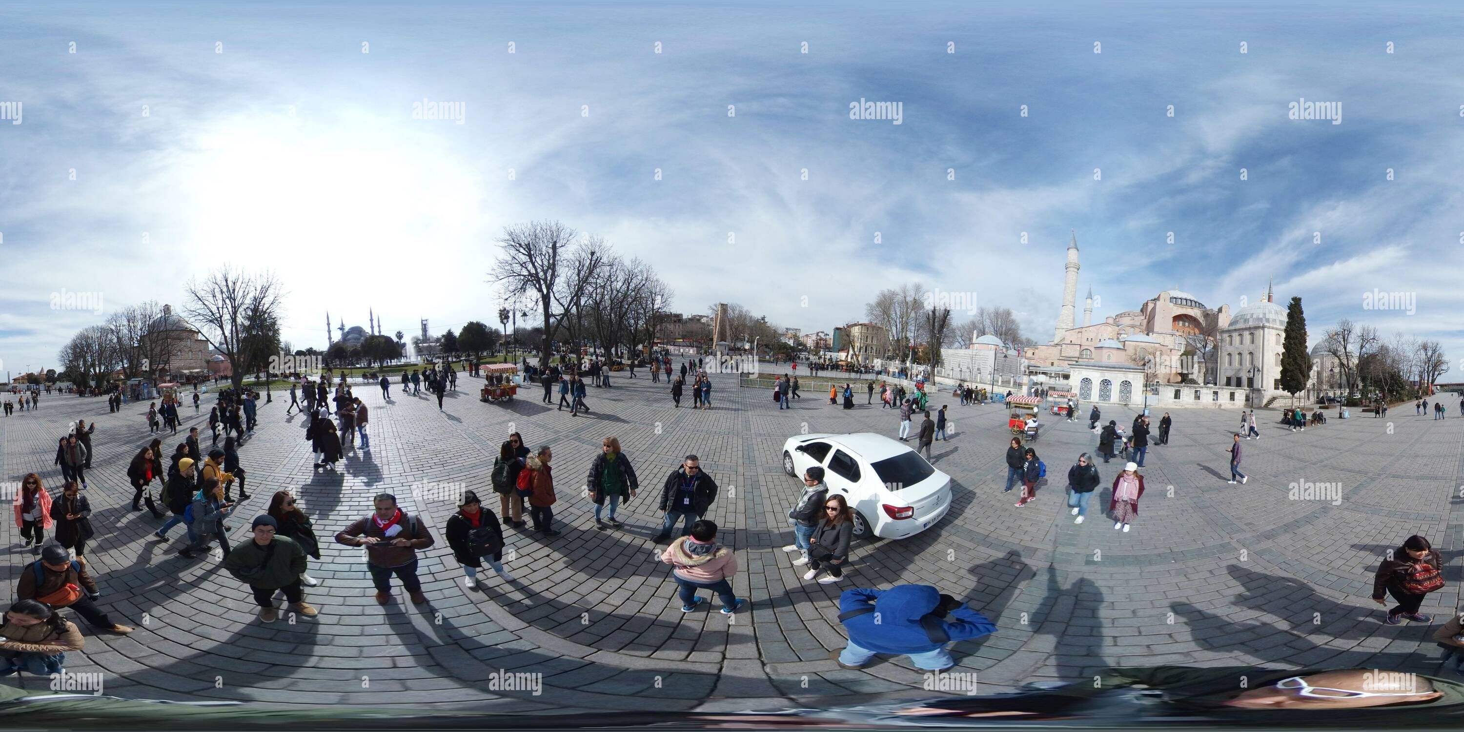 360° view of St Sofia, a cathedral and a mosque in Turkey - Alamy