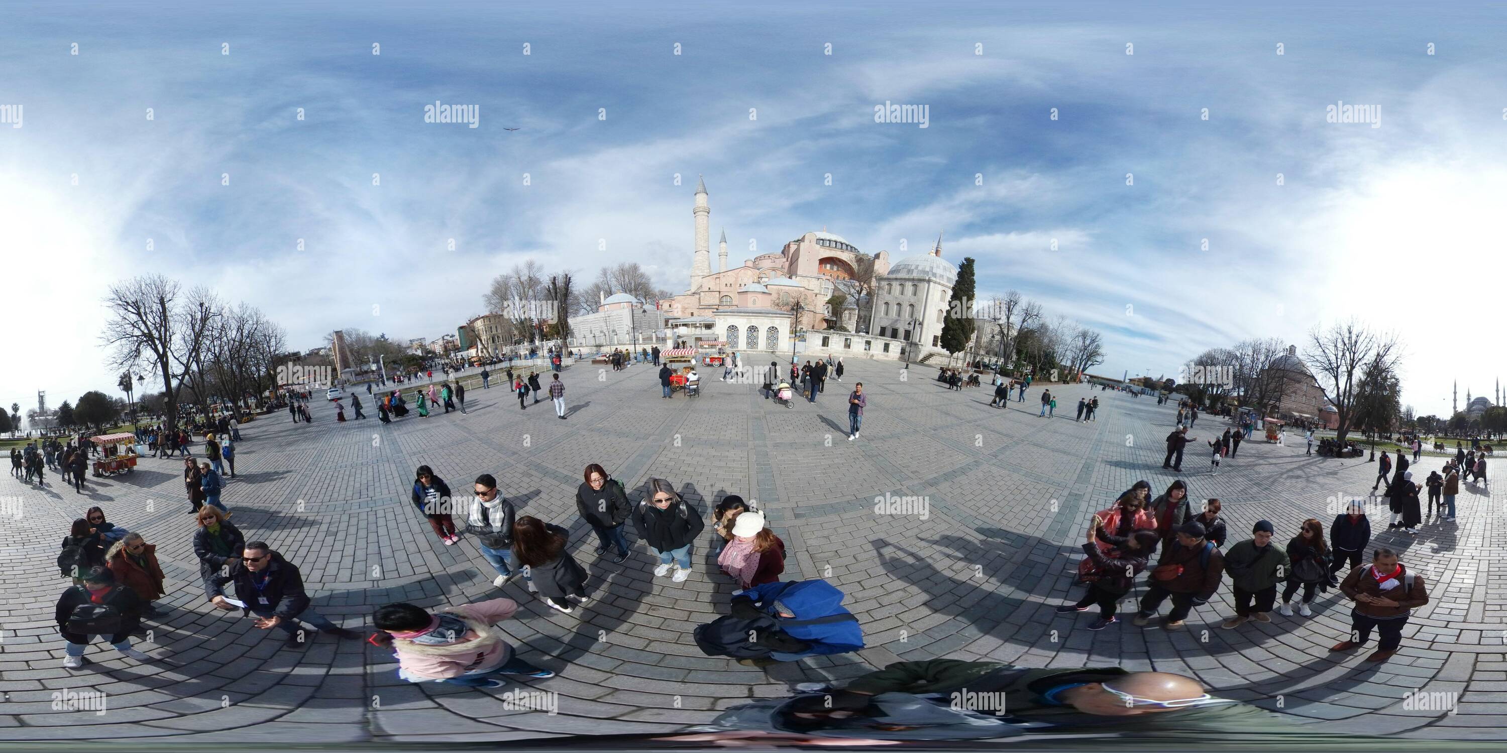 360° view of St Sofia, a cathedral and a mosque in Turkey - Alamy