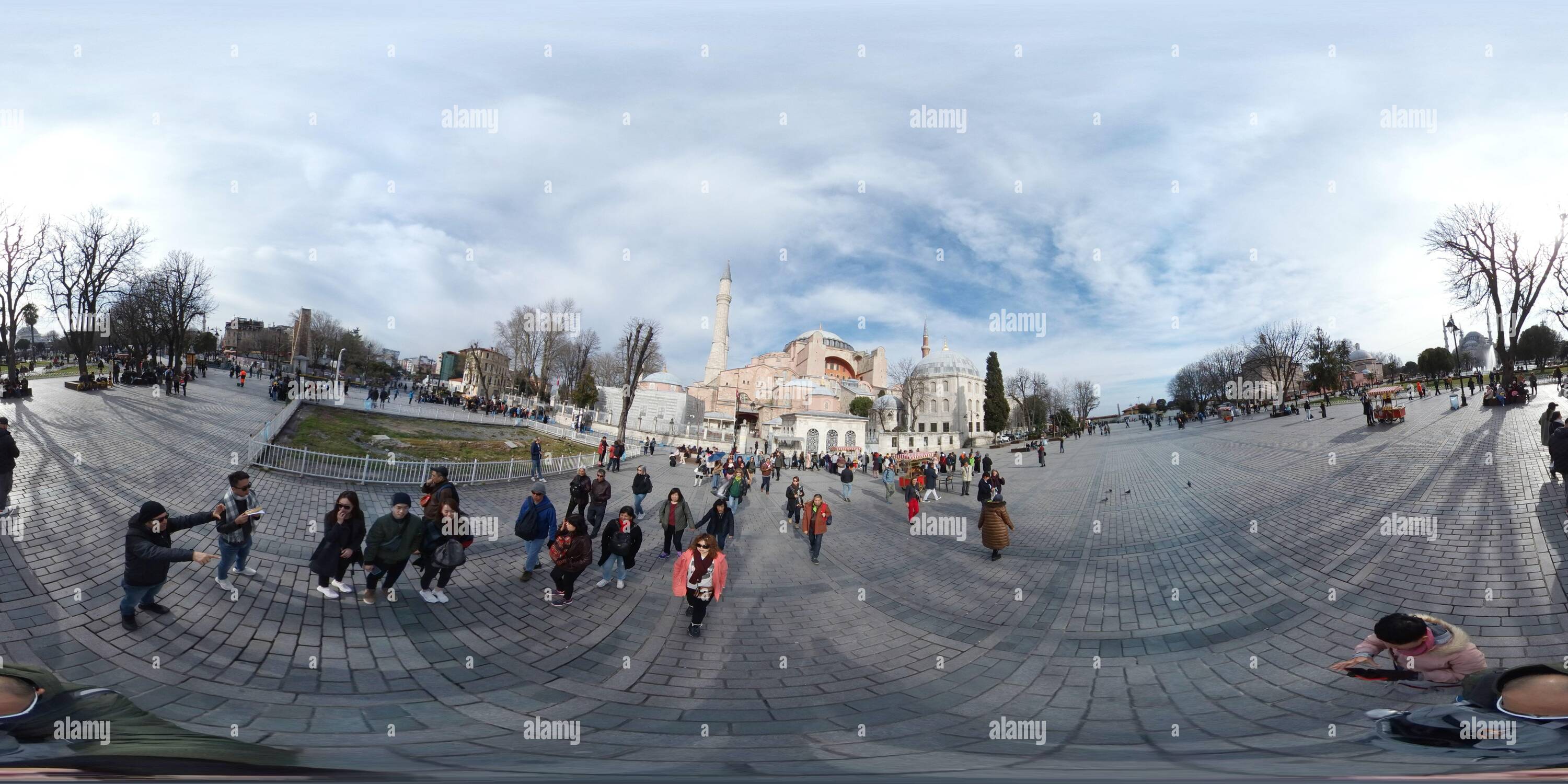360° view of St Sofia, a cathedral and a mosque in Turkey - Alamy