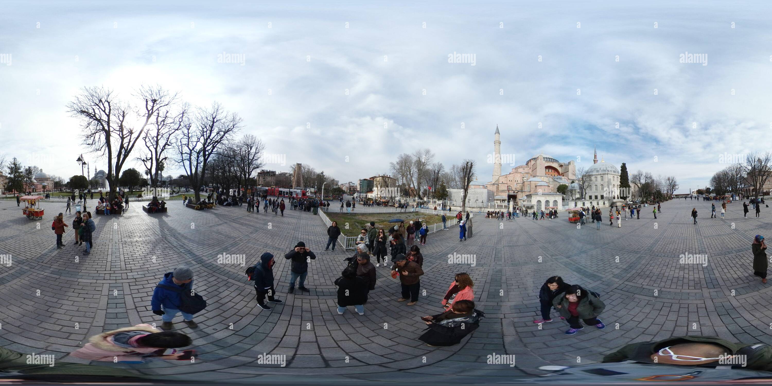 360° view of St Sofia, a cathedral and a mosque in Turkey - Alamy