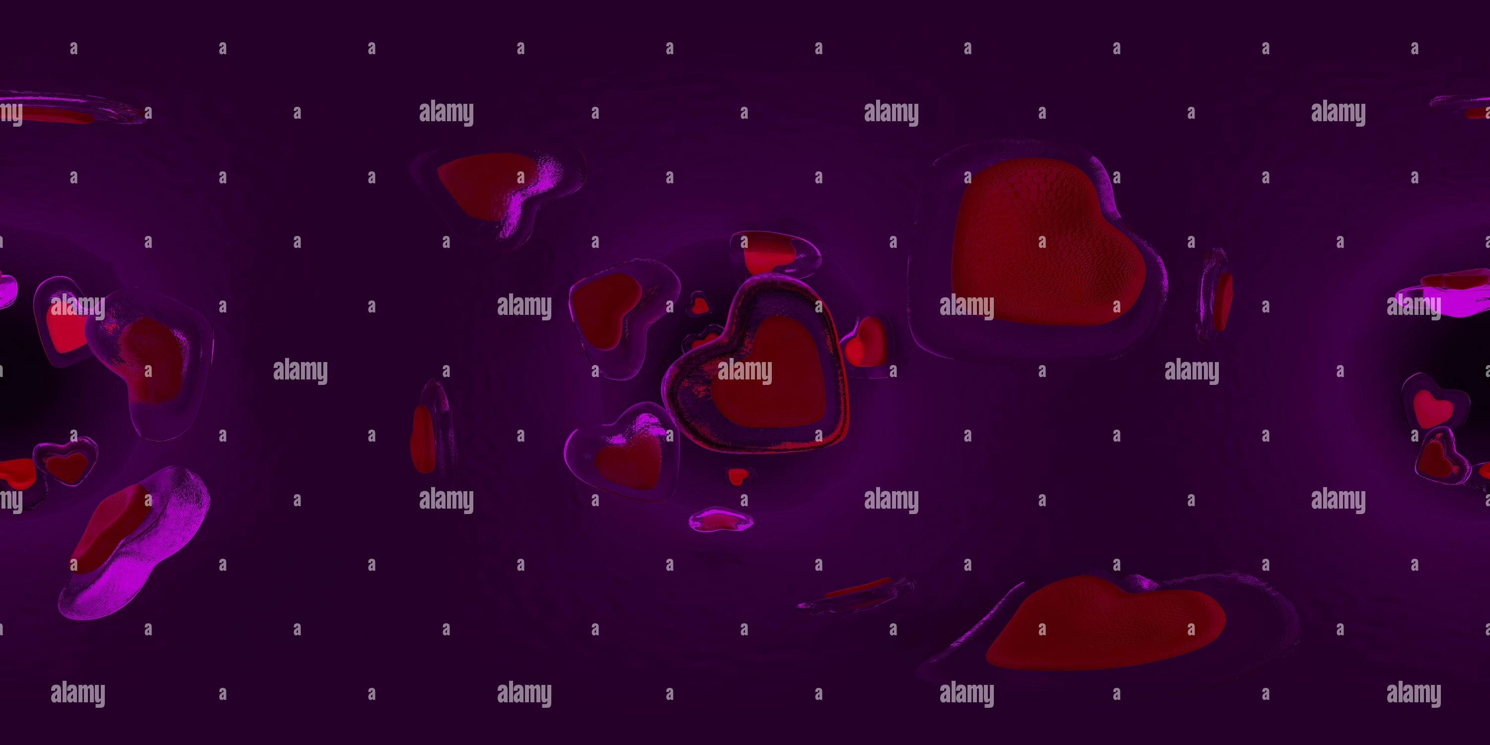 360° view of 3d rendering of erythrocyte or red blood corpuscle ...