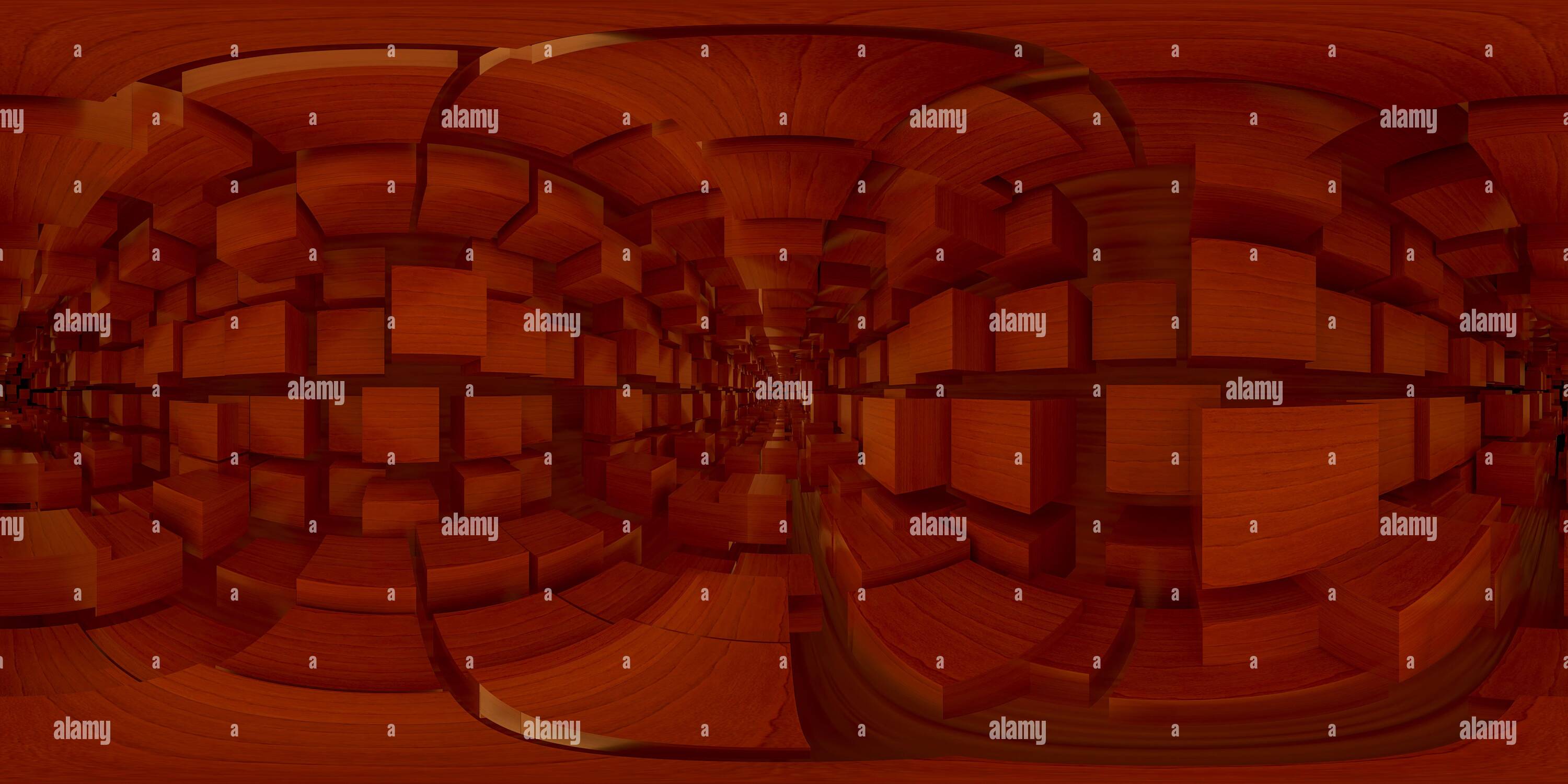 360° view of 3d illustration, 3d rendering, vr 360 panorama abstract ...