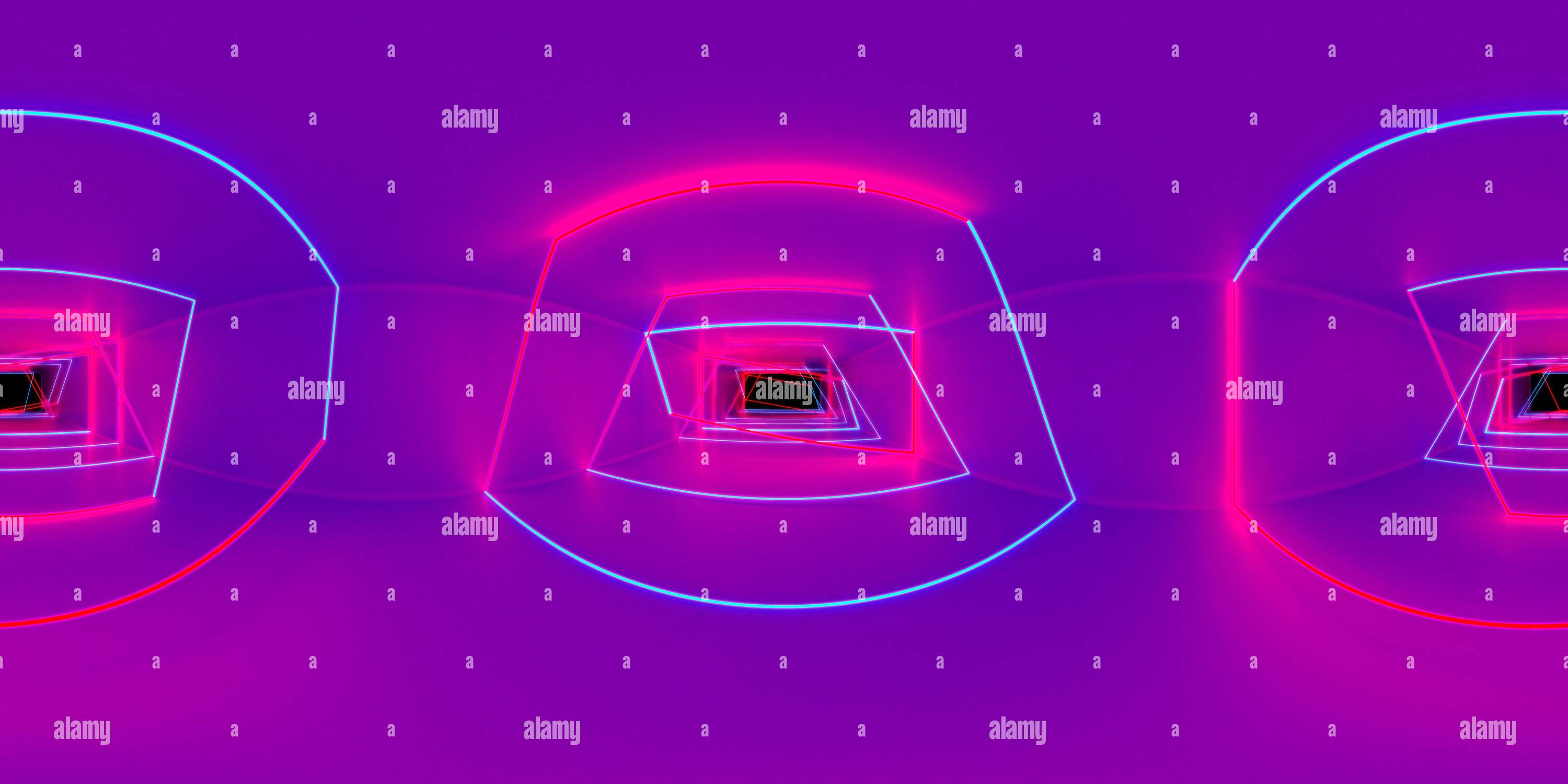 360° view of 3d illustration, 3d rendering, vr 360 panorama abstract ...