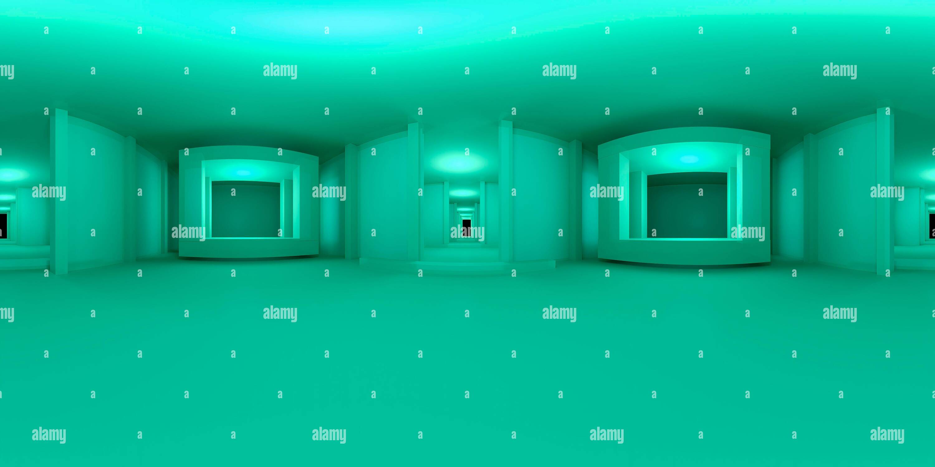 360° view of 3d illustration, 3d rendering, vr 360 panorama abstract ...
