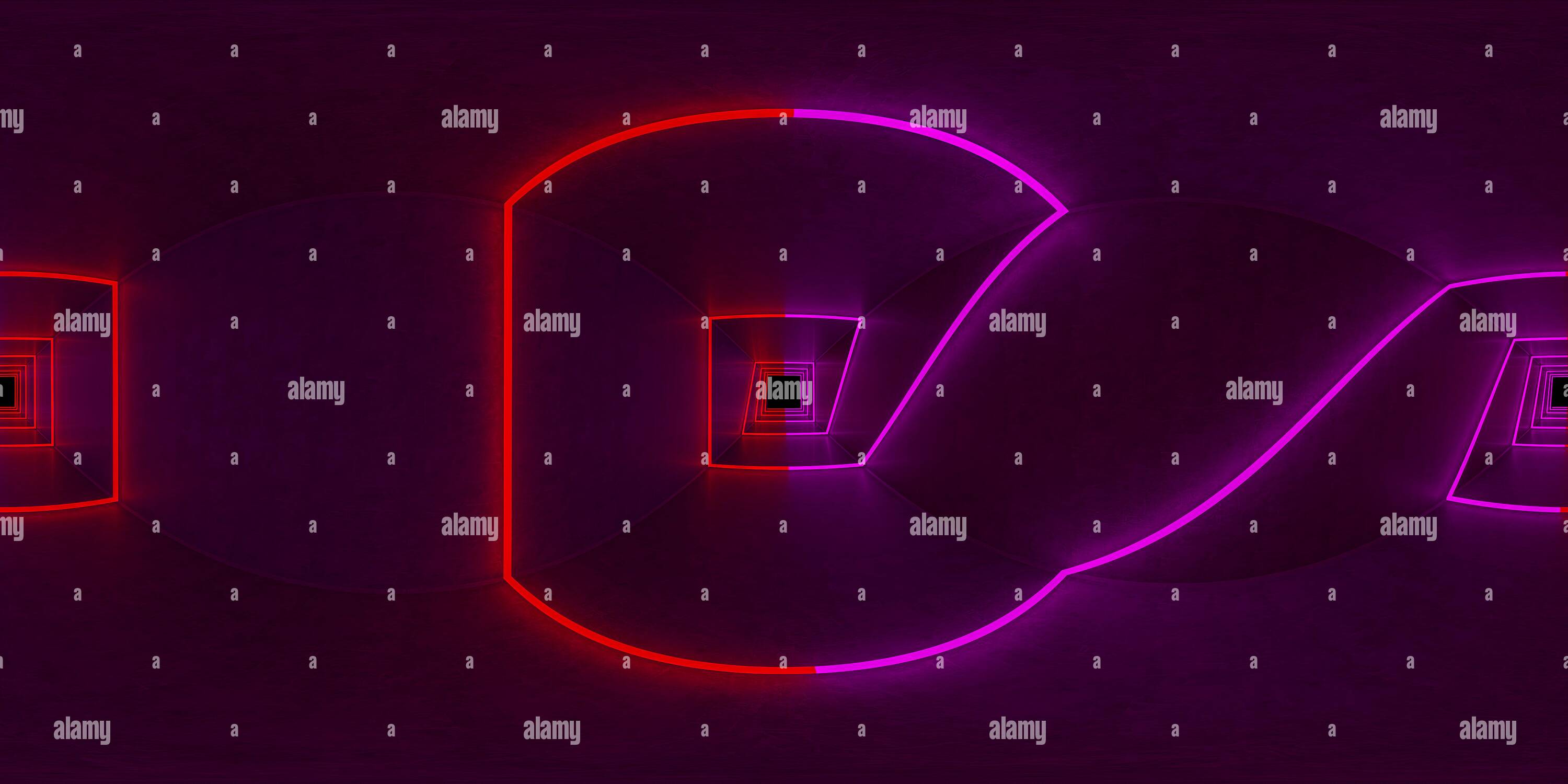 360° view of 3d illustration, 3d rendering, vr 360 panorama abstract ...