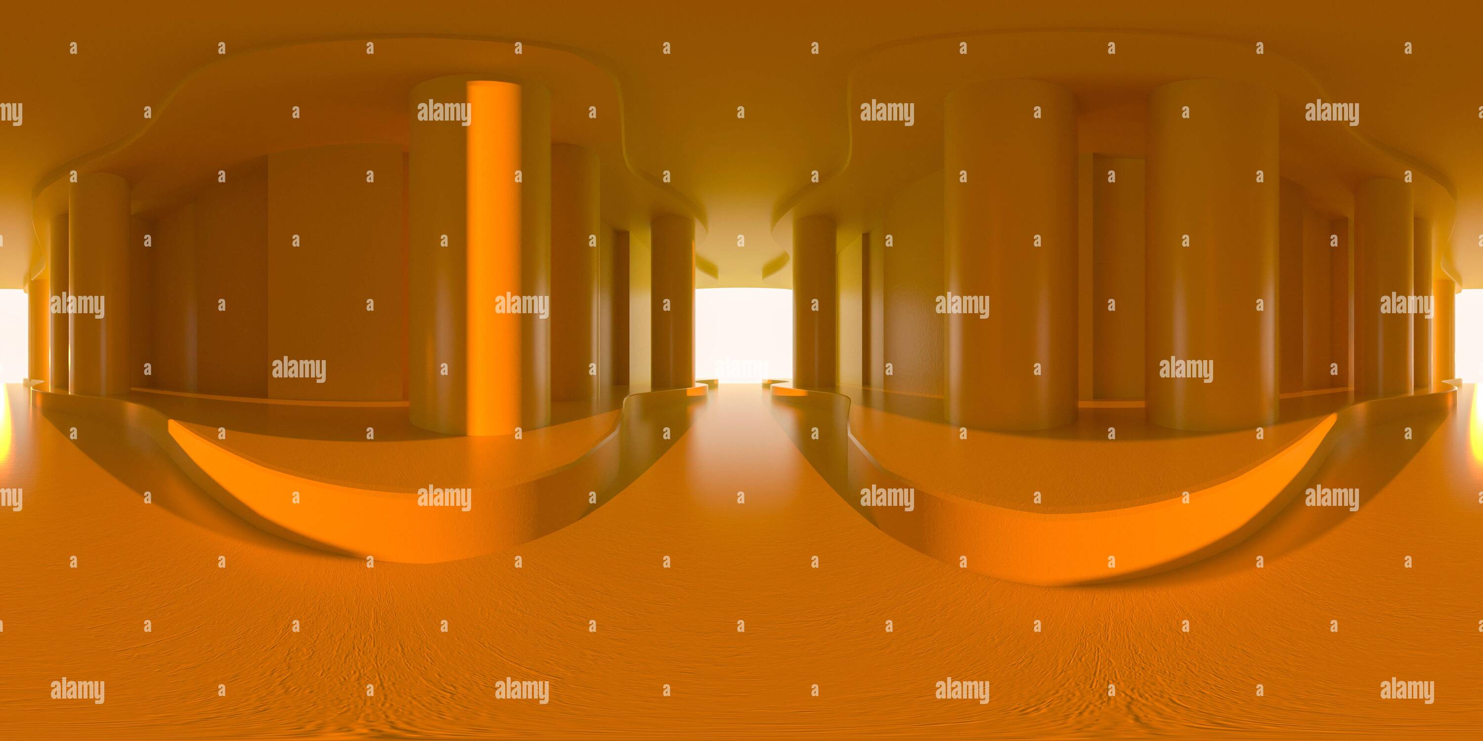 360° view of 3d illustration, 3d rendering, vr 360 panorama abstract ...