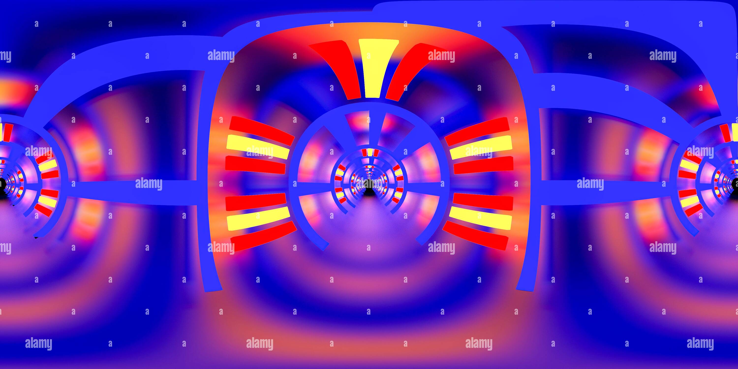 360° view of 3d illustration, 3d rendering, vr 360 panorama abstract ...