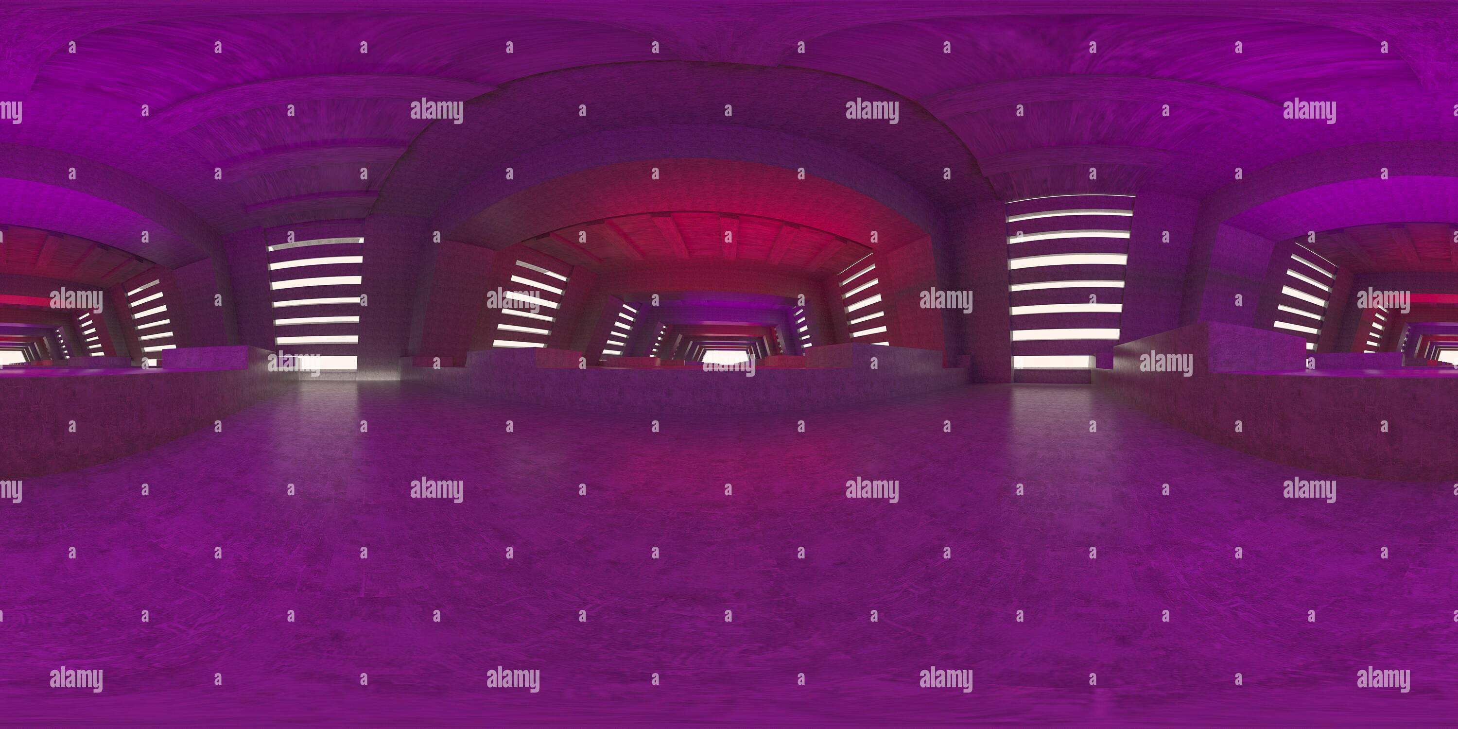 360° view of 3d illustration, 3d rendering, vr 360 panorama abstract ...