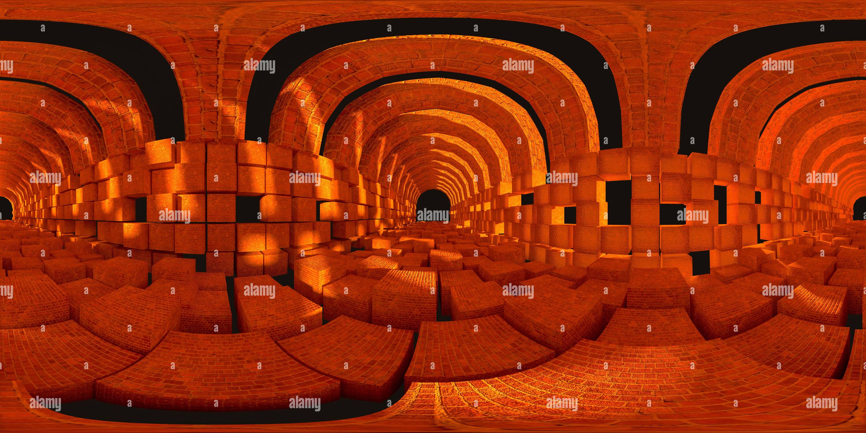 360° view of 3d illustration, 3d rendering, vr 360 panorama abstract ...