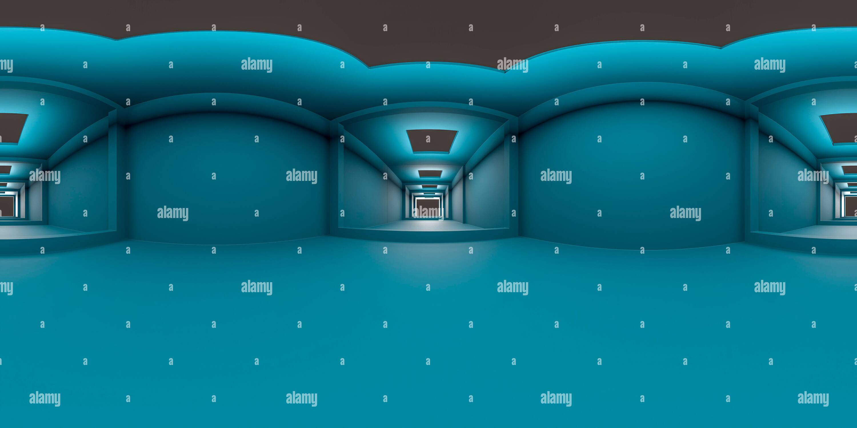 360° view of 3d illustration, 3d rendering, vr 360 panorama abstract ...