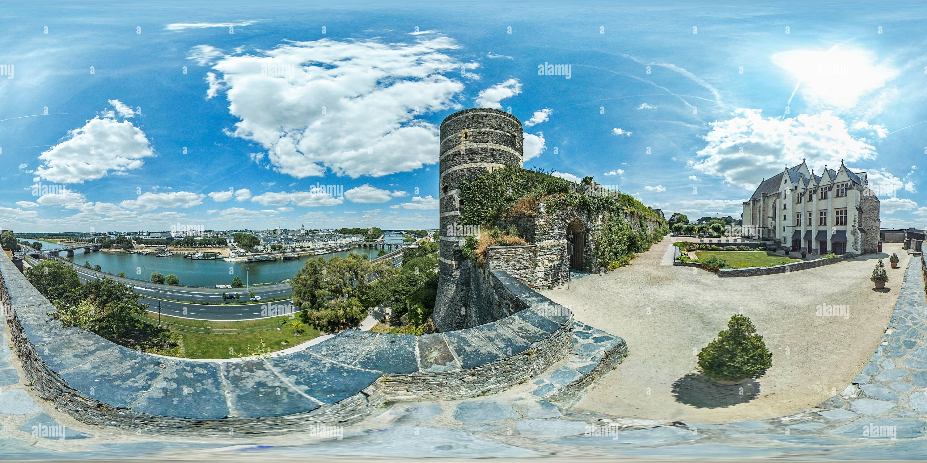 360° view of Château de Angers, Angers, France - Alamy