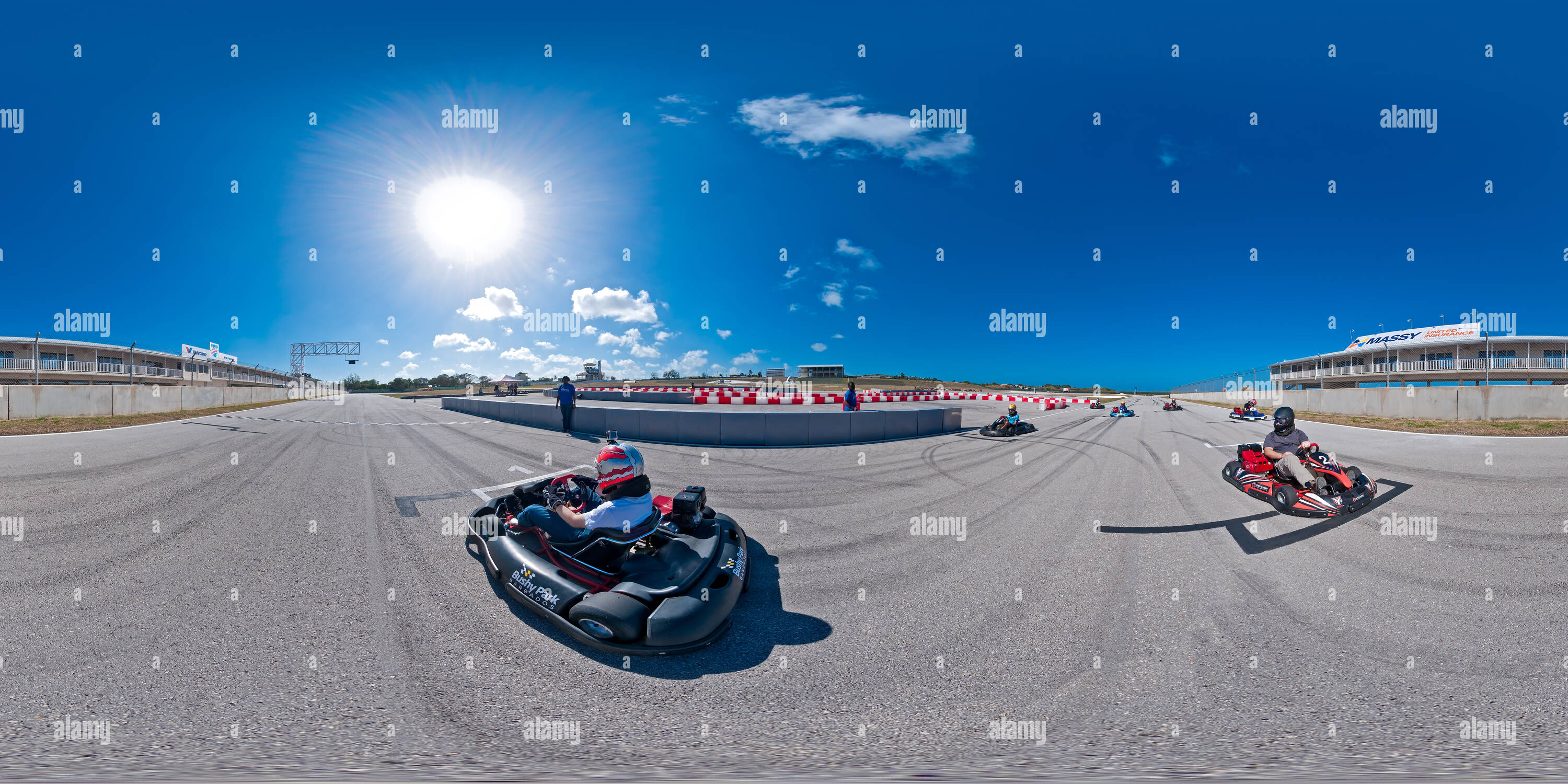 360° view of Bushy Park - carting starting line - Alamy