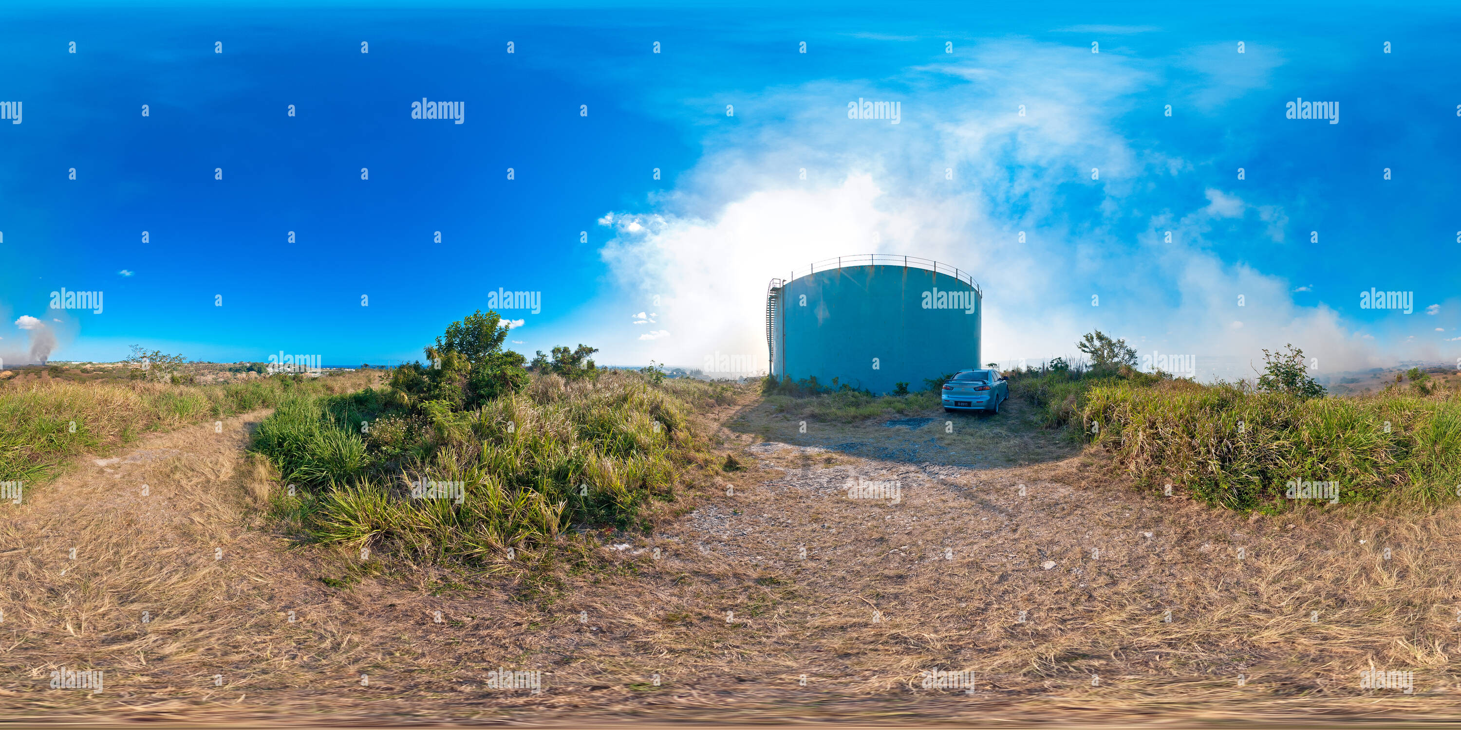 360° view of Cane fire from water reservoir 1 - Alamy