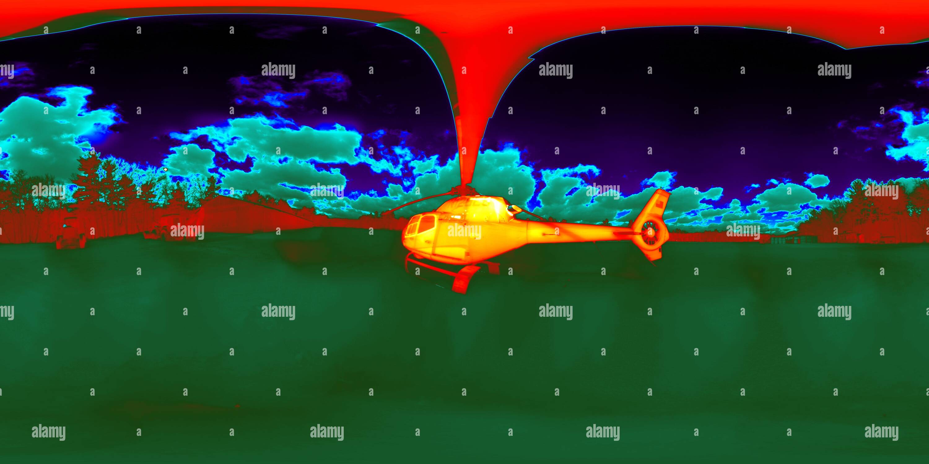 360° view of Thermal Image Eurocopter at Crow Island Three 1234 - Alamy