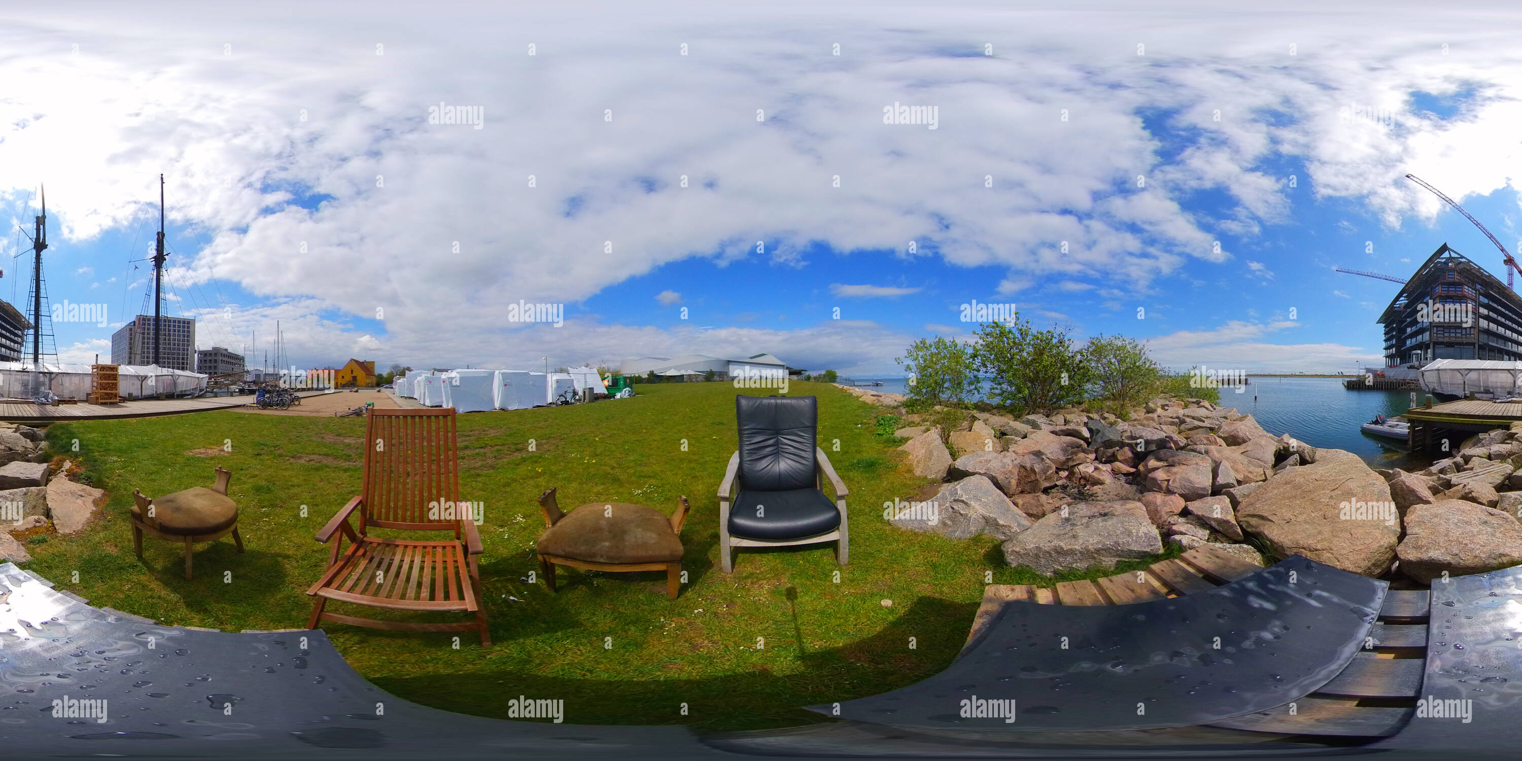 360° view of Kastrup old industrial harbour - Alamy