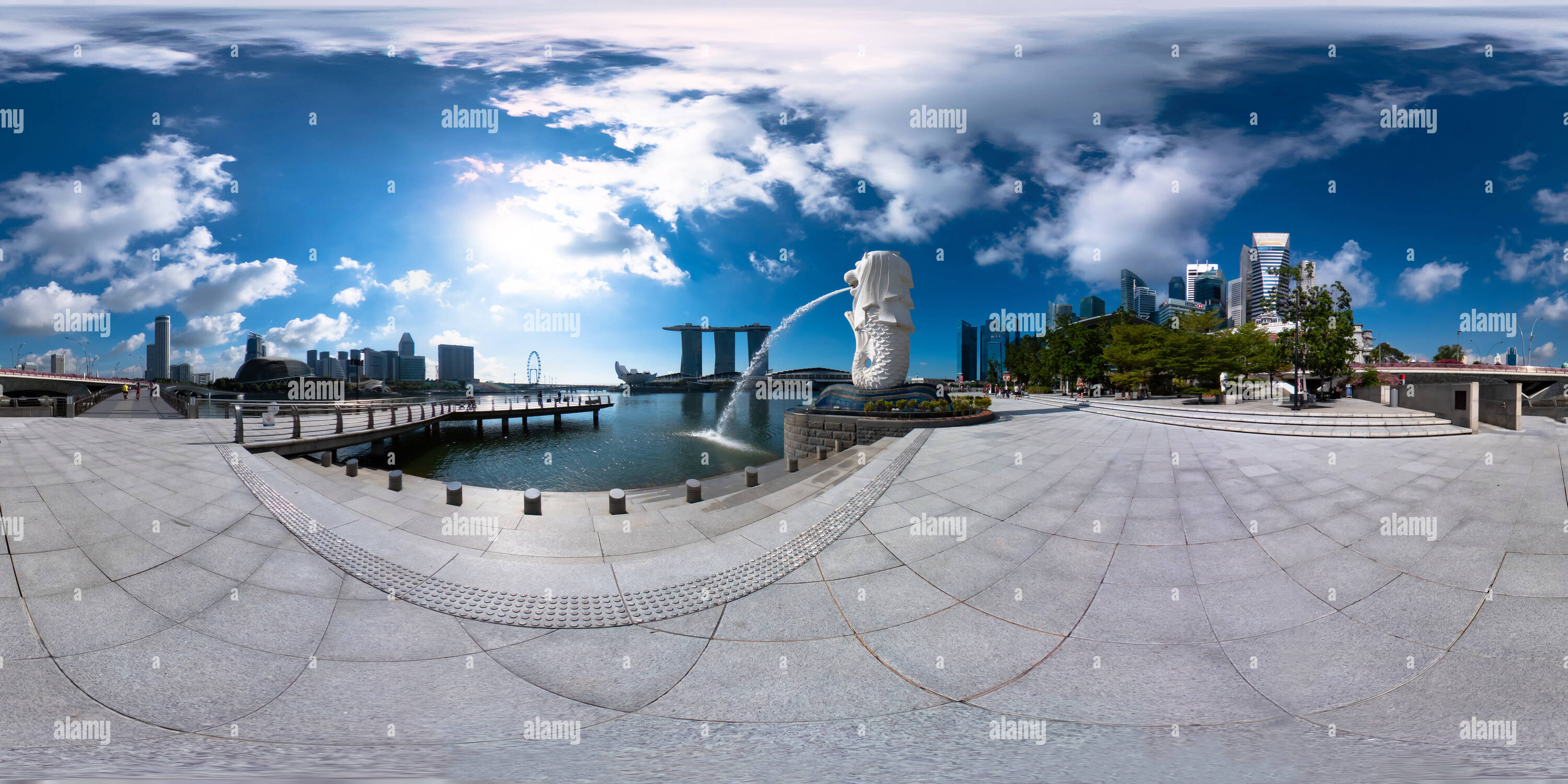360° view of Sinagpore Merlion - Alamy