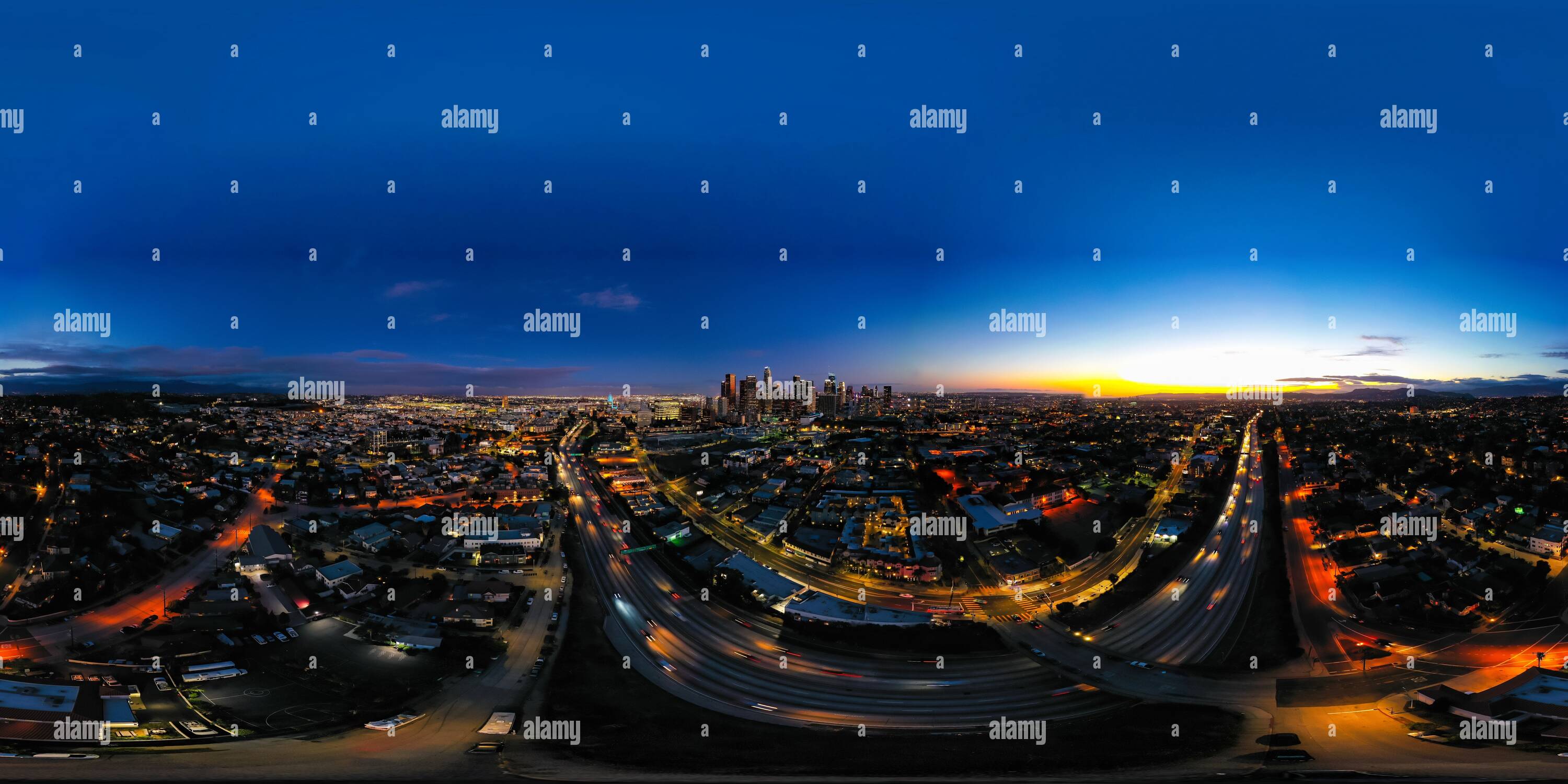 360° view of Los angeles LA - Alamy