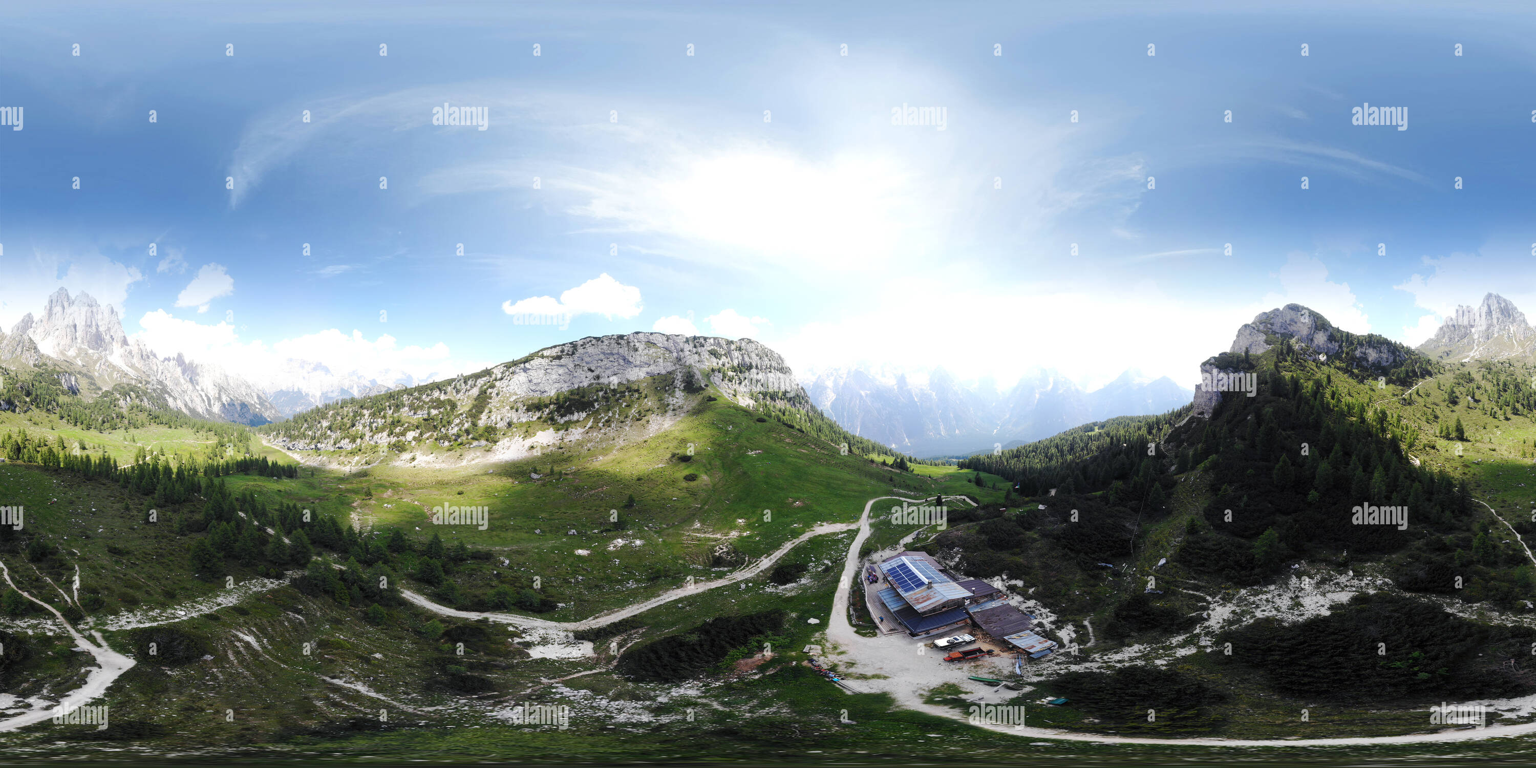 360° view of Rifugio Citta 'Di Carpi - C.A.I. Dolomites Italy - Alamy