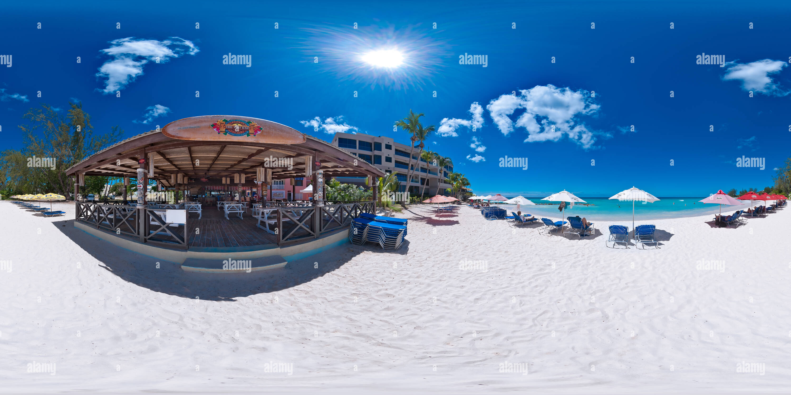 360° view of Accra beach near Tiki bar - Alamy
