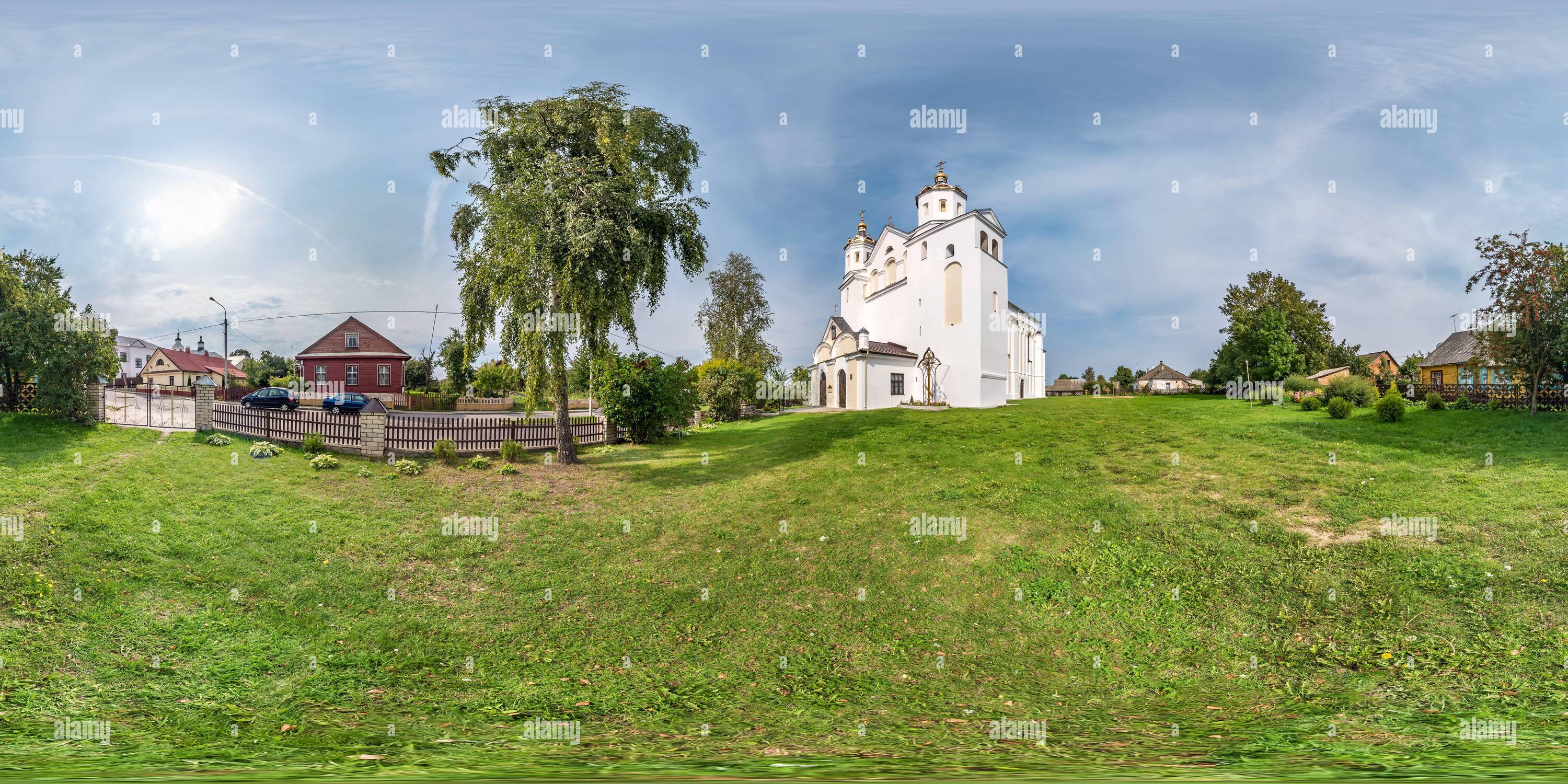 360° view of NOVOGRUDOK, BELARUS - AUGUST 2019: Full spherical seamless ...