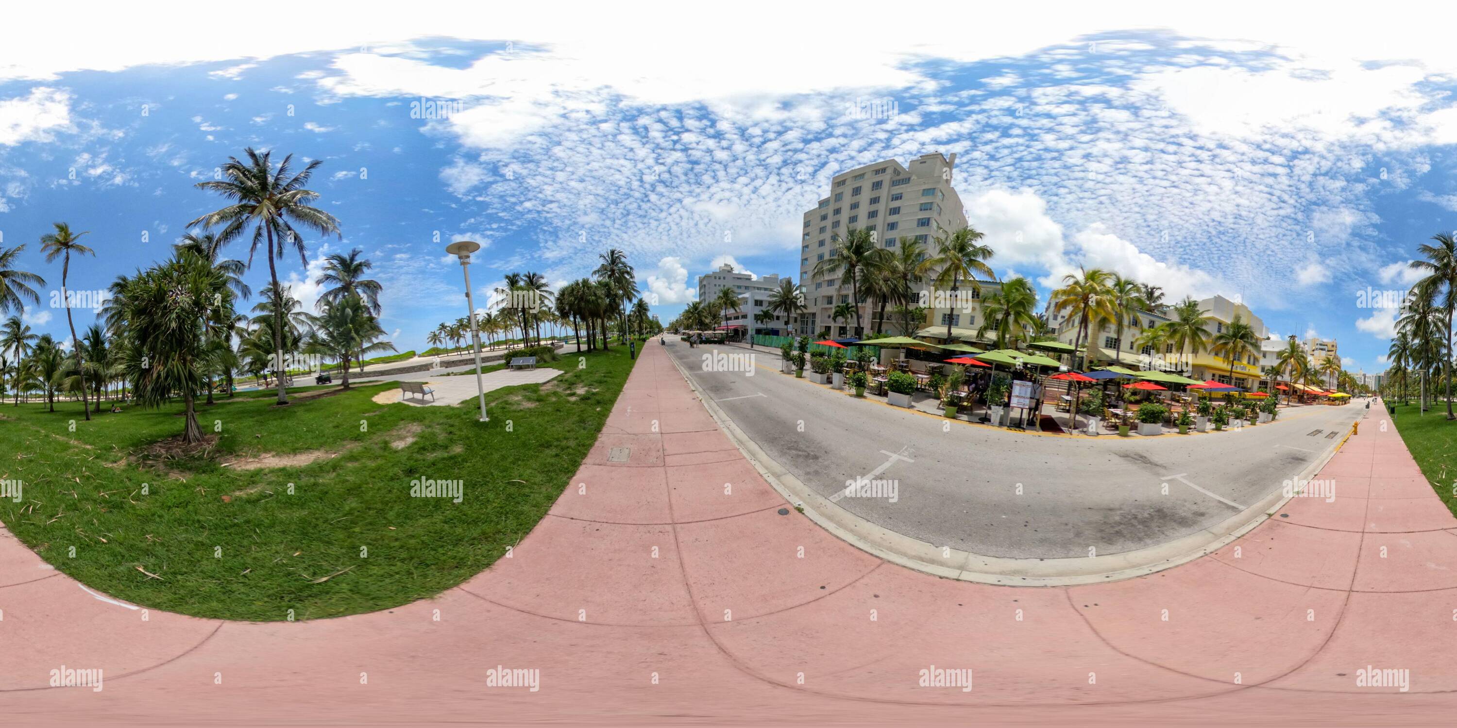 360° view of 360 Miami Beach Ocean Drive reopening during Coronavirus ...