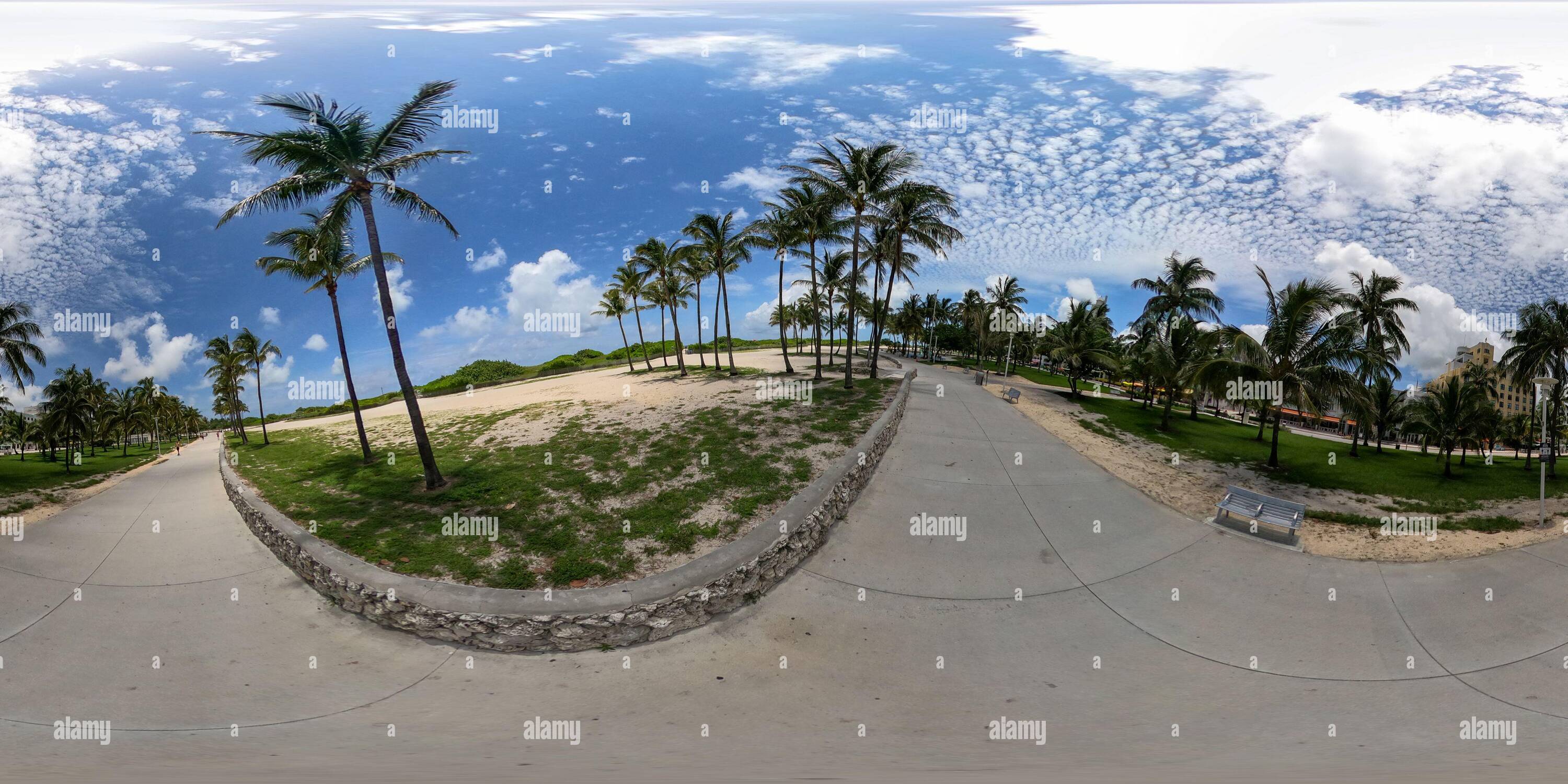 360° view of 360 spherical equirectangular photo Miami Beach Ocean ...